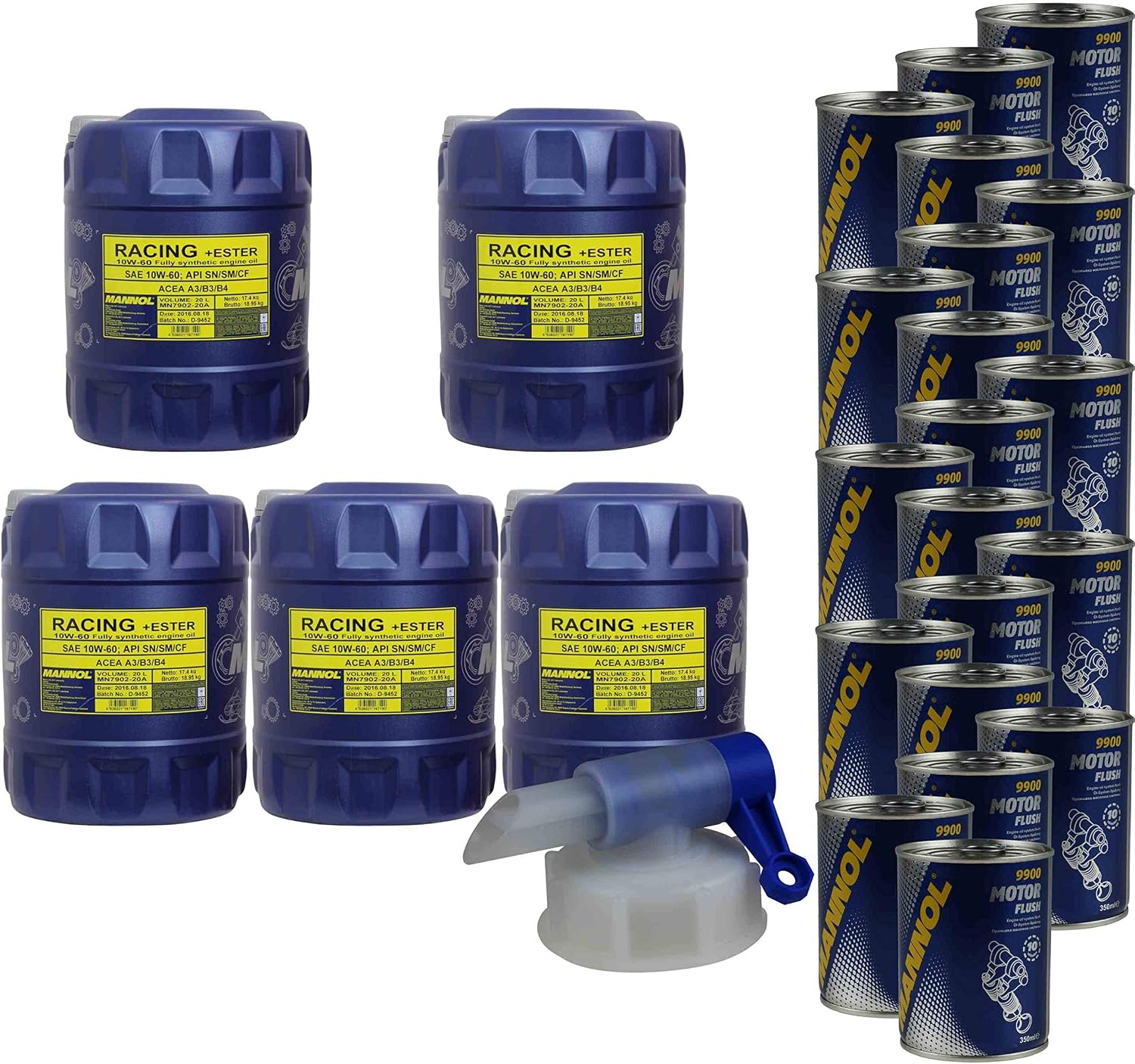 Canon M10 Mannol Racing + Ester 10W-60 API SN/SM/CF Engine Oil, 20 ...