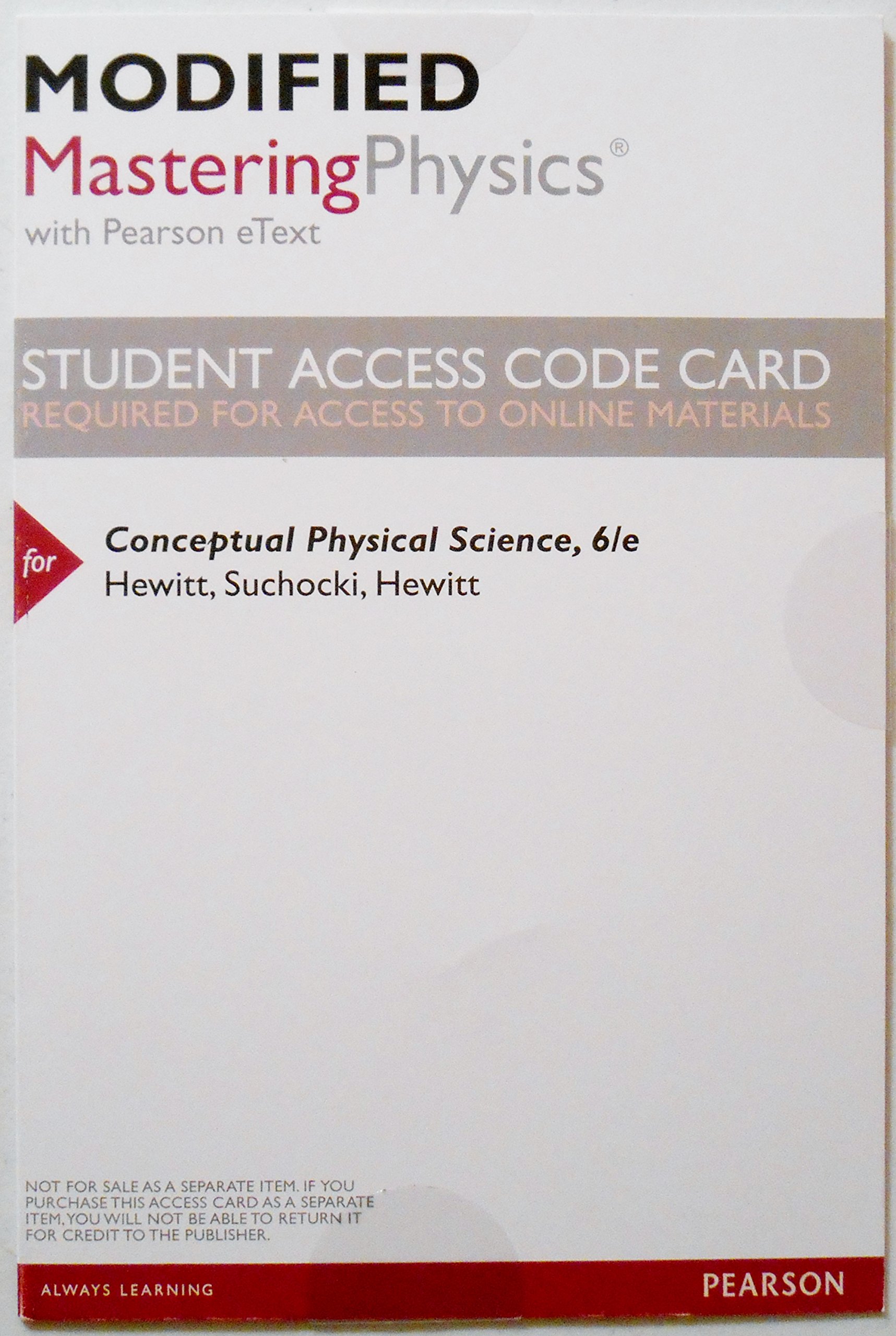 Modified MasteringPhysics with Pearson eText - ValuePack Access Card ...