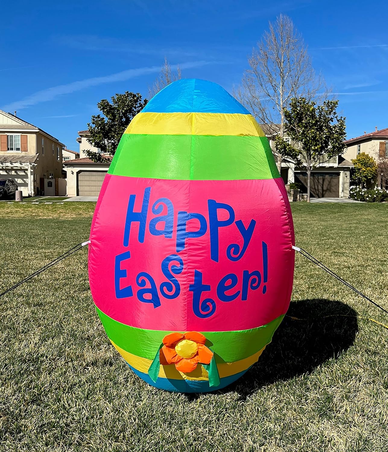 Amazon.com: 4 Foot Tall Inflatable Party Cute Colorful Easter Egg with ...