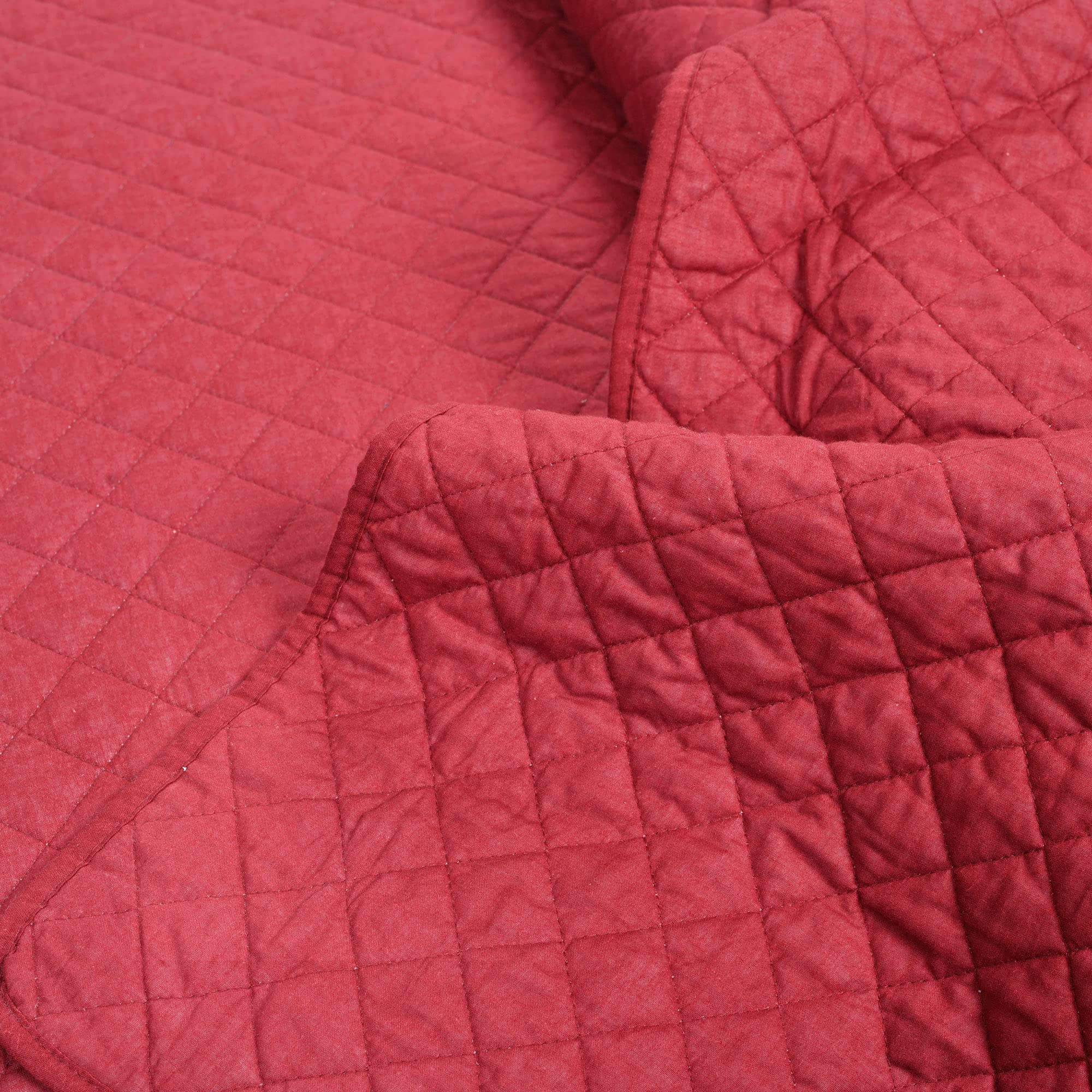 Lush Decor Ava Quilt Diamond Pattern Solid 3 Piece Oversized Bedding ...