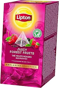 Lipton Exclusive Selection Thé Noir Fruits Rouges, Doux et Equilibré ...
