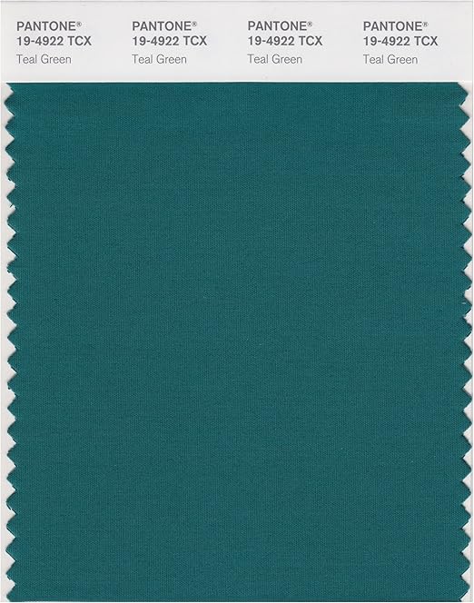 PANTONE Smart 19-4922X Color Swatch Card, Teal Green - House Paint ...