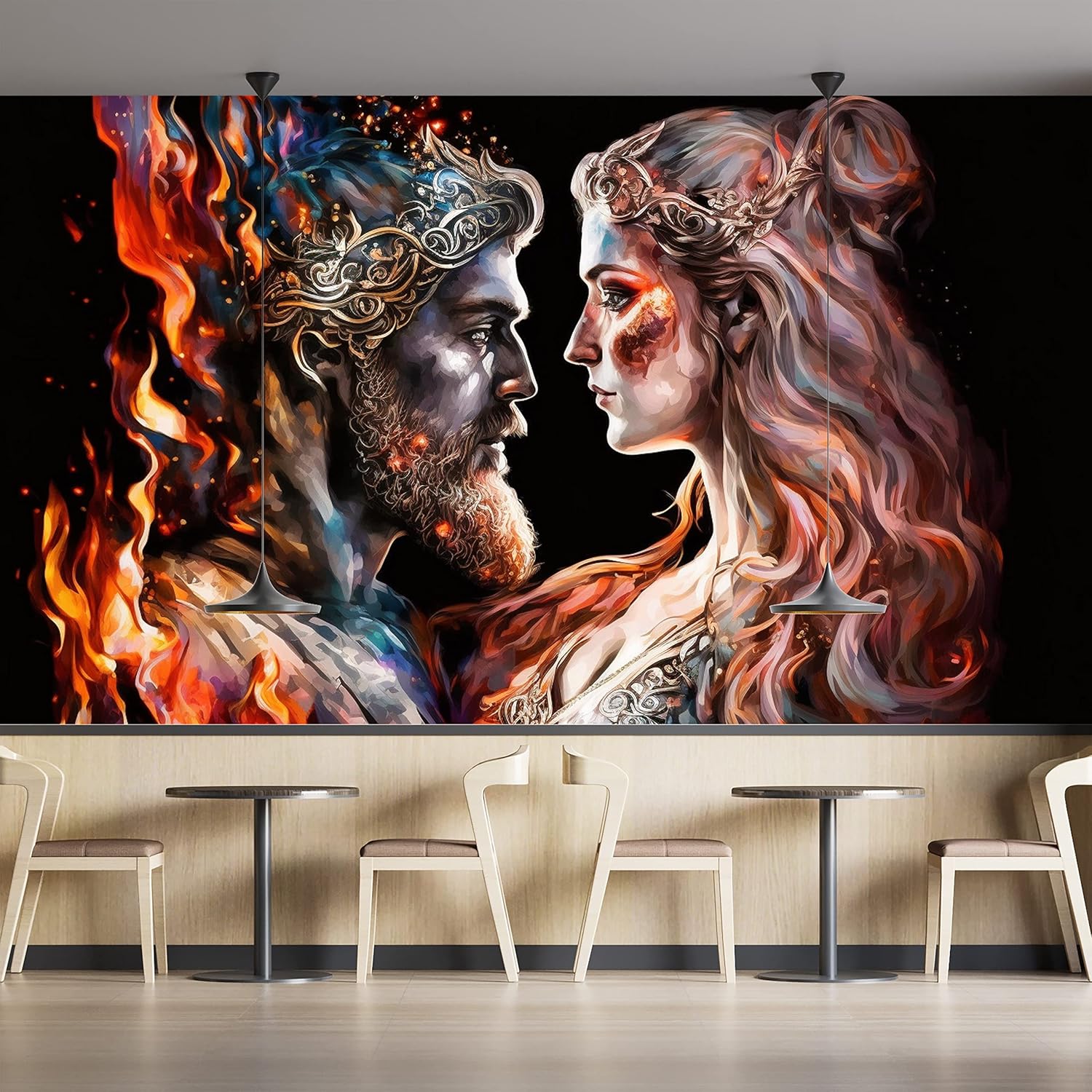 Amazon.com: Ares and Aphrodite Watercolor Painting Wallpaper - Greek ...