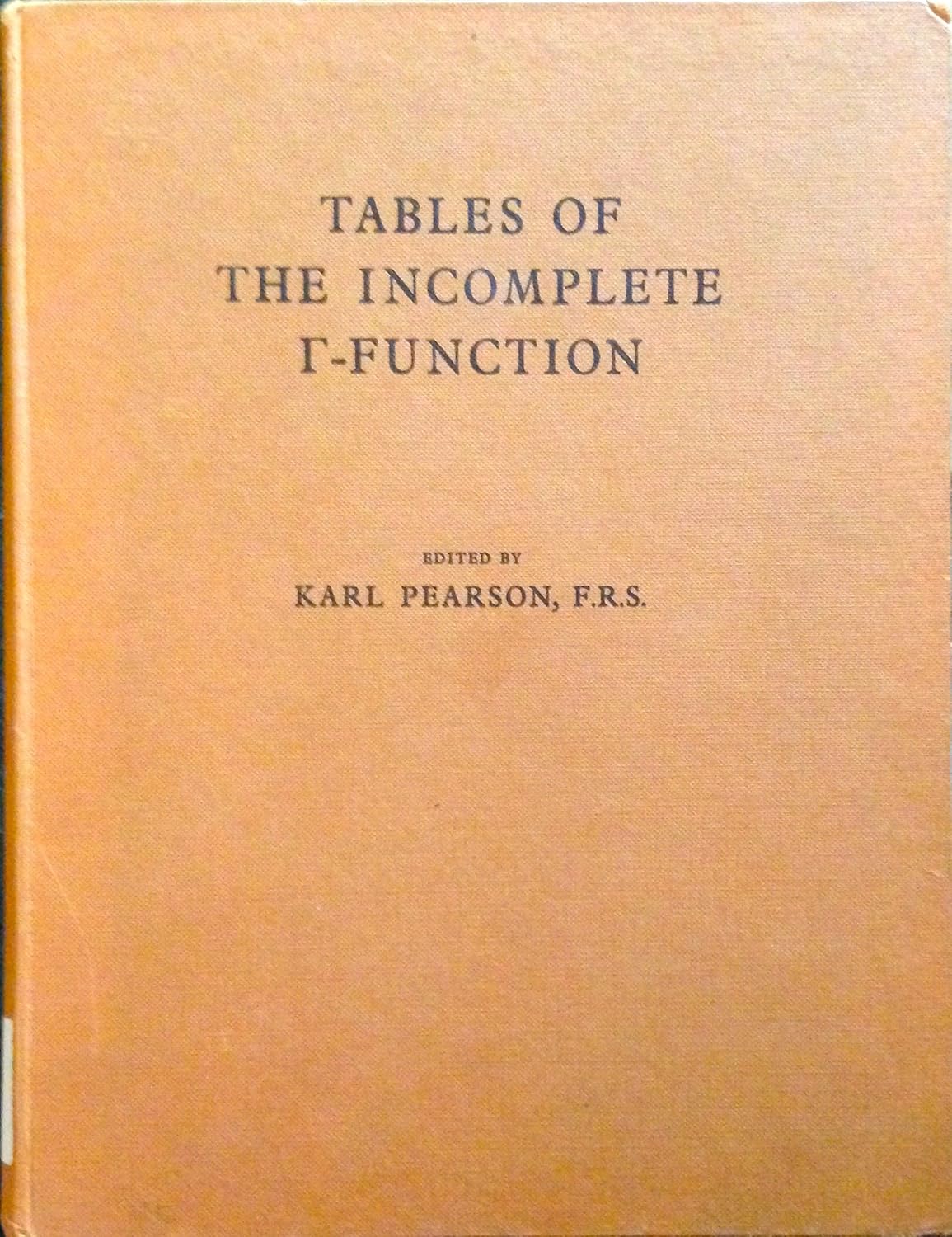 Tables of the Incomplete Gamma-Function: 9785871189139: Amazon.com: Books