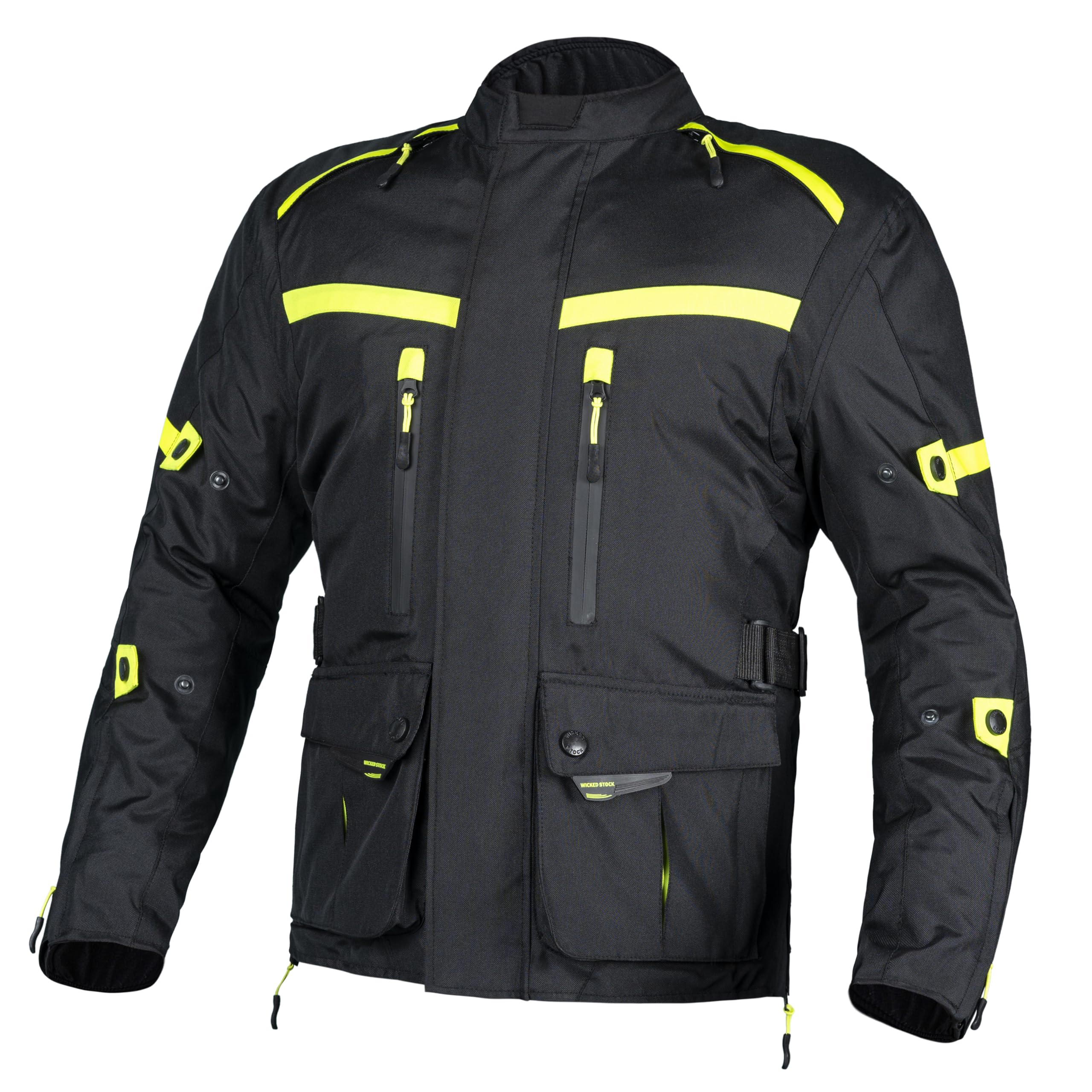 Amazon.com: WICKED STOCK Motorcycle Jacket for Men-Adventure Motorcycle ...