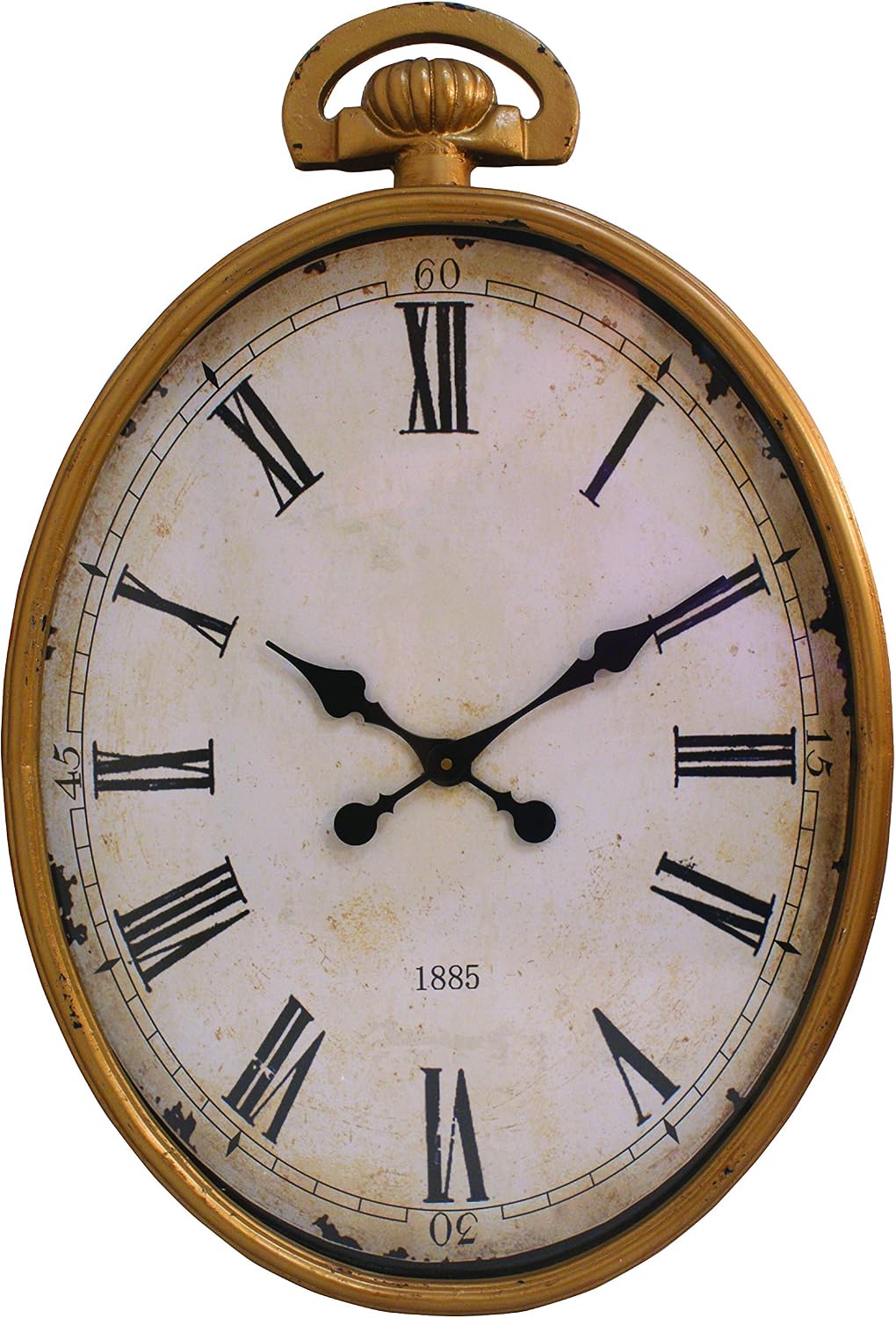 Amazon.com: Split P Oval Filigree Metal Glass Clock : Home & Kitchen