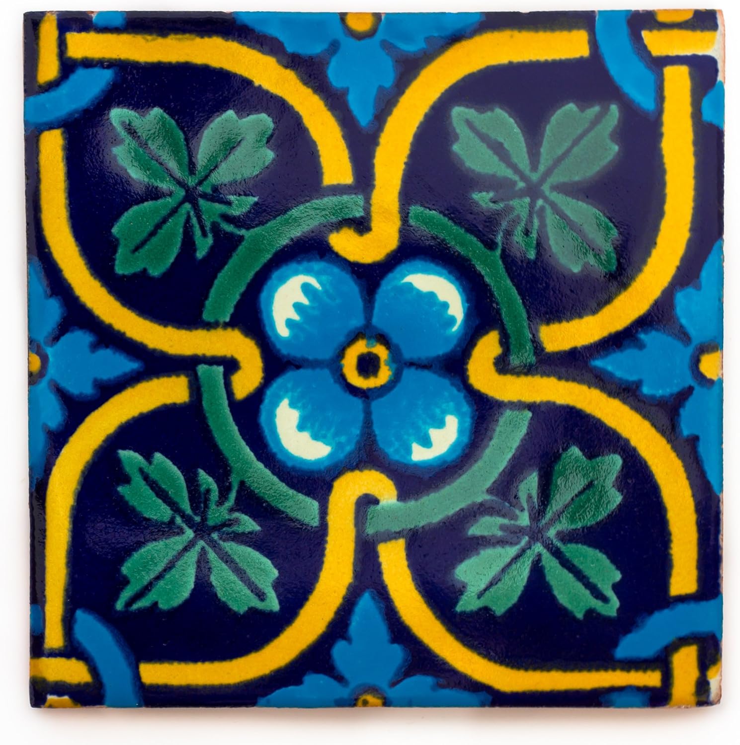 Mexikanischen Handgemachten Talavera 10 5cm Fliesen Eine Packung Von mexikanischen-handgemachten-talavera-10-5cm-fliesen-eine-packung-von