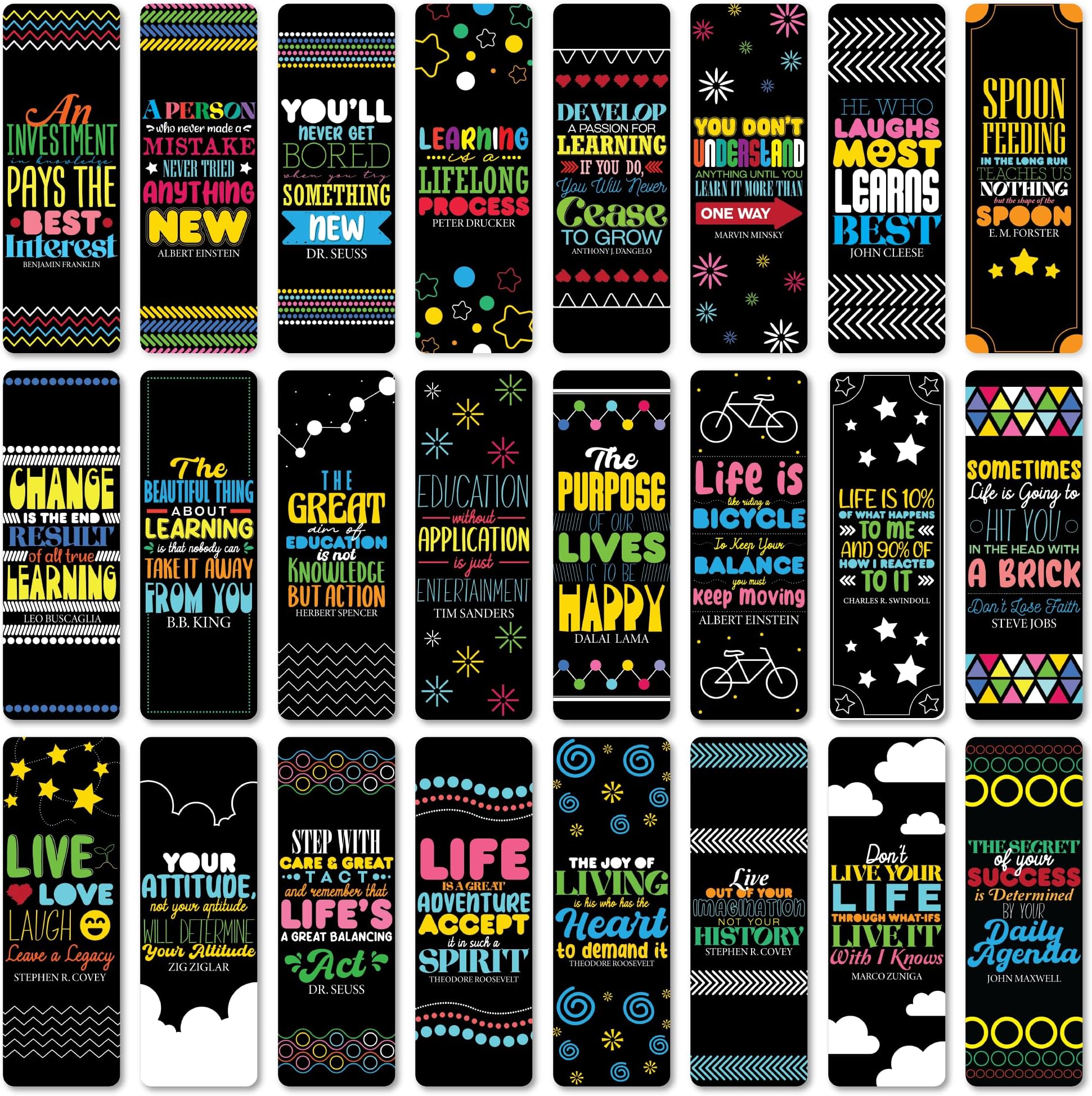 Amazon.com: Only Zest 96 Pack Bookmarks Bulk, Inspirational Book Marks ...