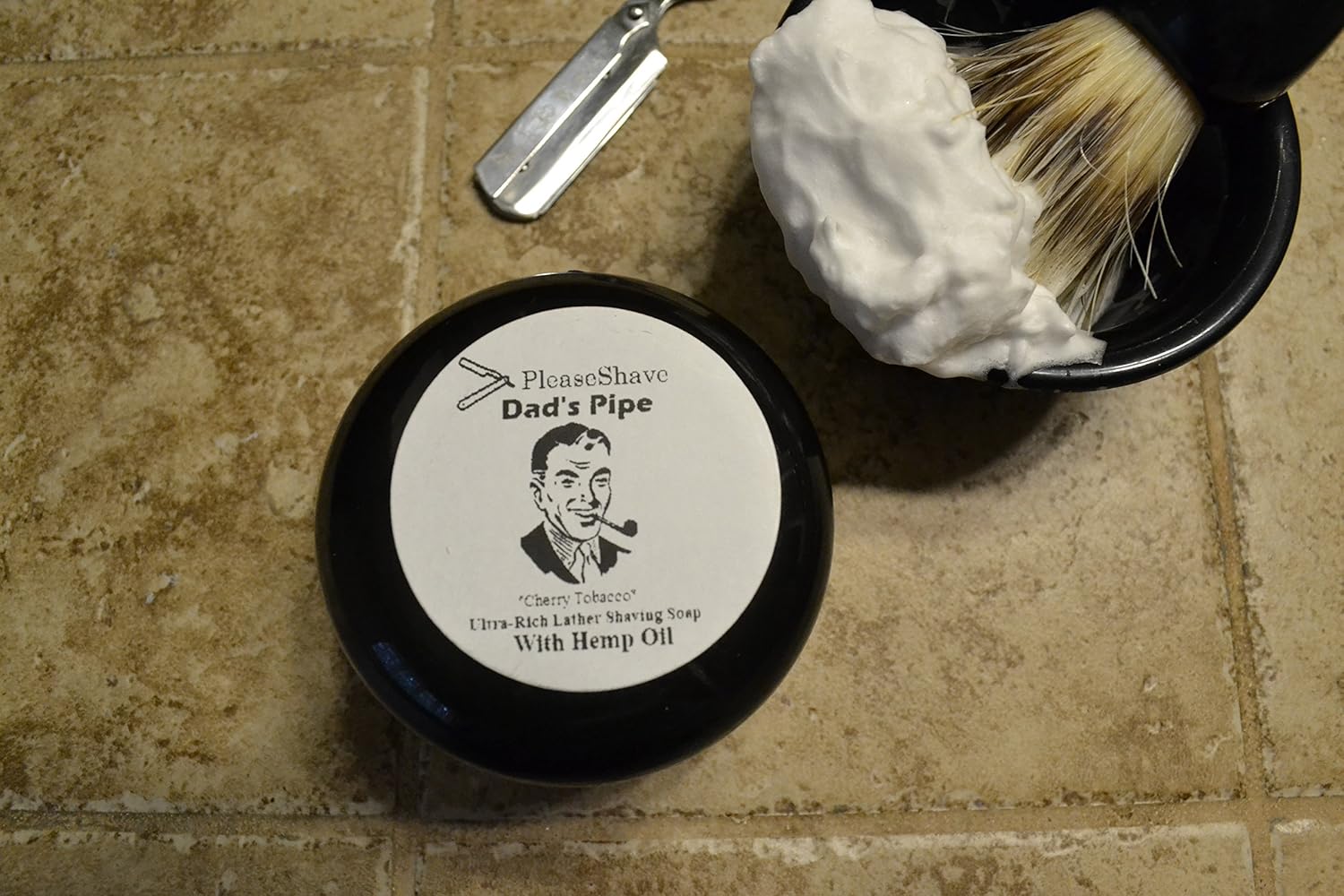 Amazon.com: Ultra-Rich Lather Shave Soap With Hemp Oil (Dad's Pipe ...