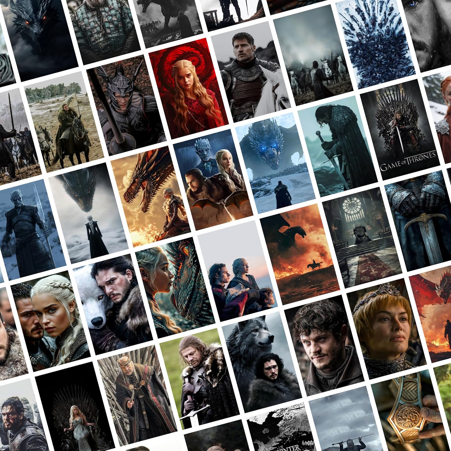 GoT Collage Poster Set of 54 (4x6 Inch) | GOT Wall Collage Kit for ...