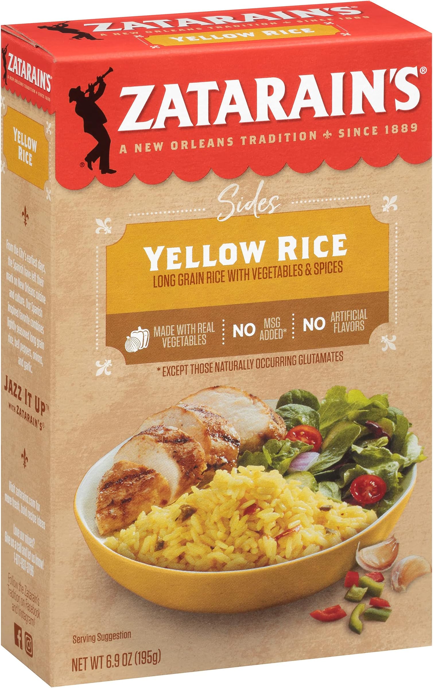Amazon.com : Zatarain's Yellow Rice, 6.9 oz : Grocery & Gourmet Food