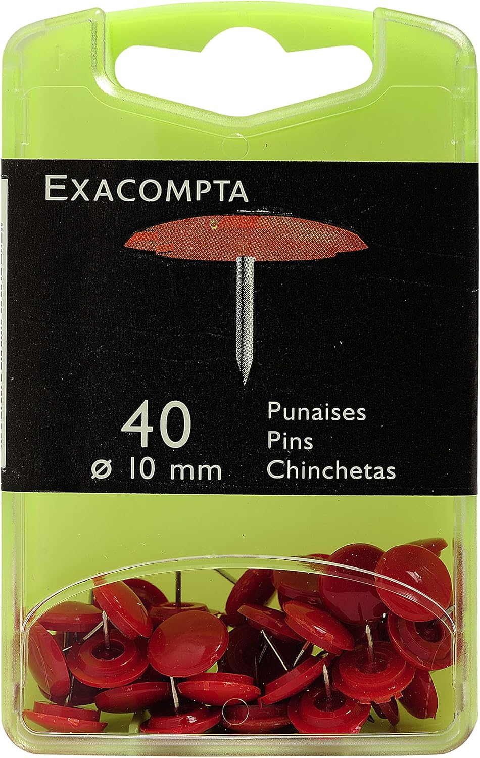 Exacompta - Ref 14024E - Drawing Pins (Pack of 40) - 7mm Width x 10mm ...