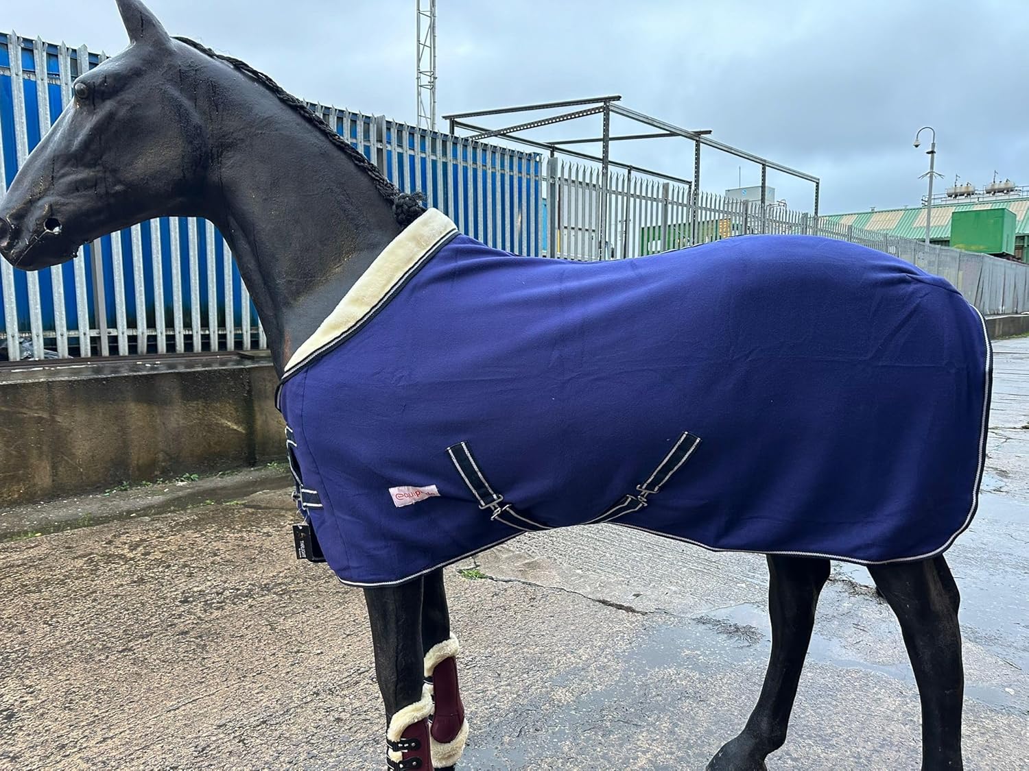 Horse Rug Show Rug Fleece Travel Rug with Faux Fur Collar 4'6" to 6'9 ...