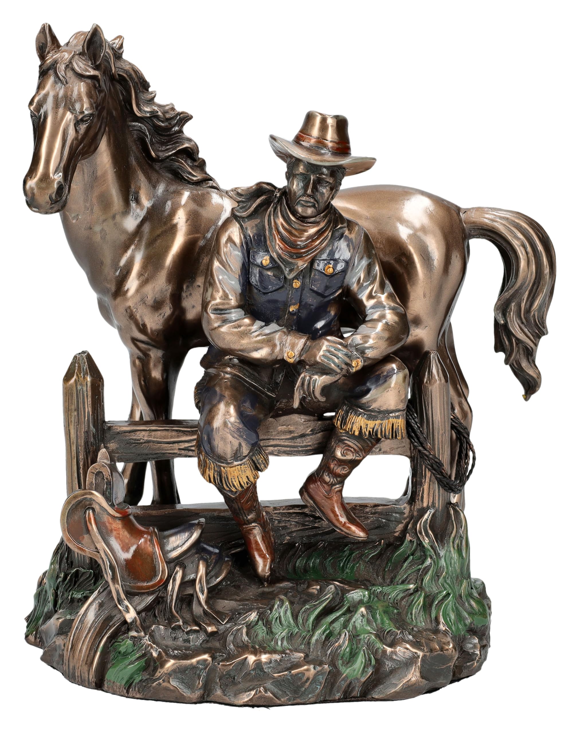 Amazon.com: Pacific Giftware Cowboy Tranquility Statue - 7" Tall Rustic ...