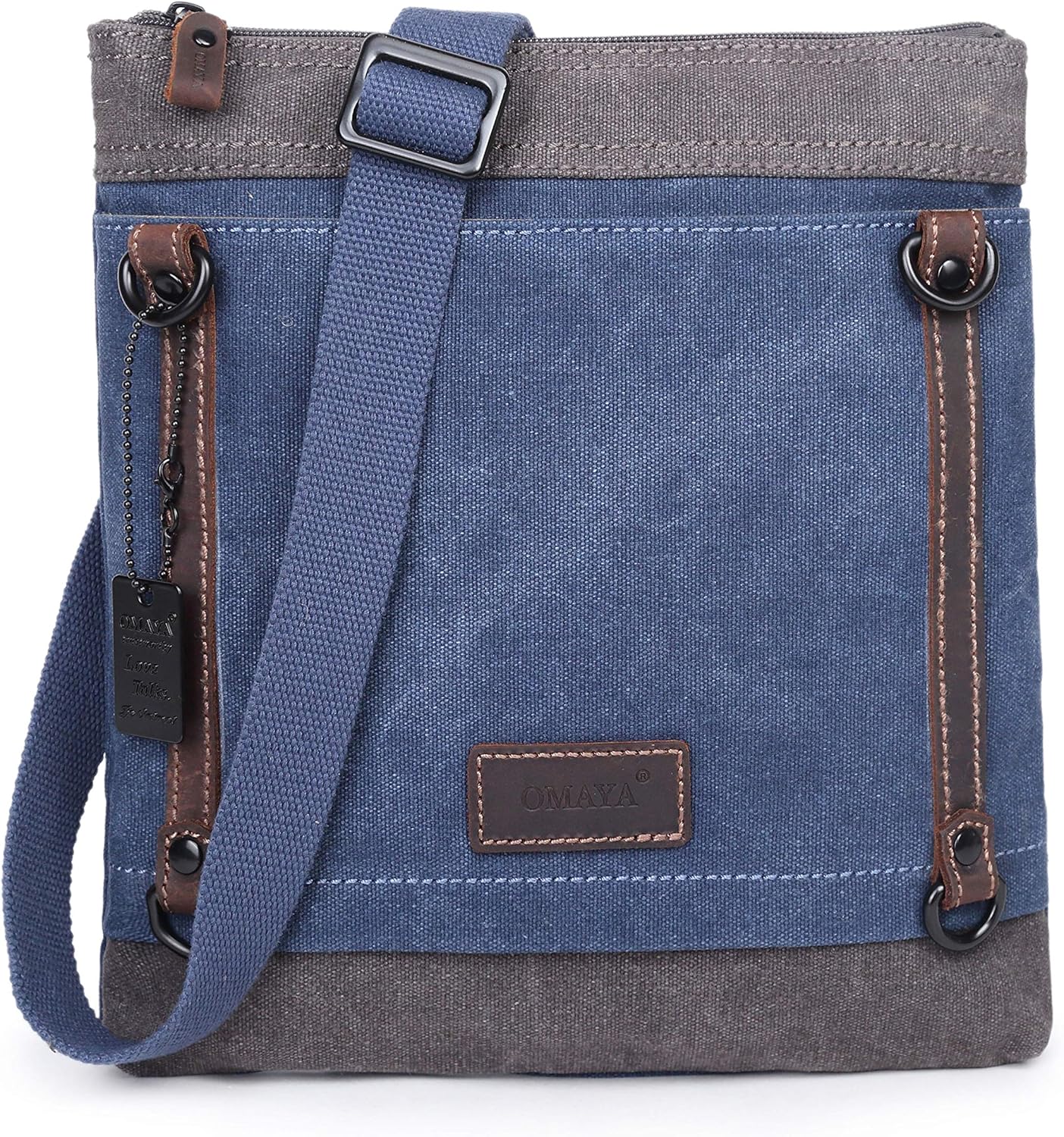 OMAYA Cross Body Bag Waxed Canvas Modish For Daily Activities, Shopping ...