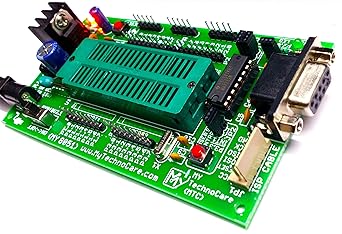 MY TechnoCare 8051 Development Board with ZIF Socket +Onboard MAX232 | Compatible for Atmel ...