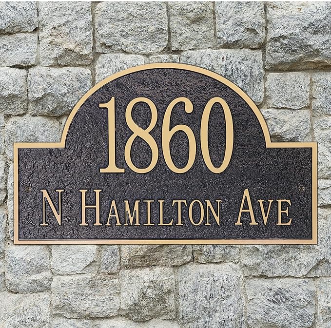 Amazon.com : Vintage Arch Address Plaque Home Address Sign Decorative ...