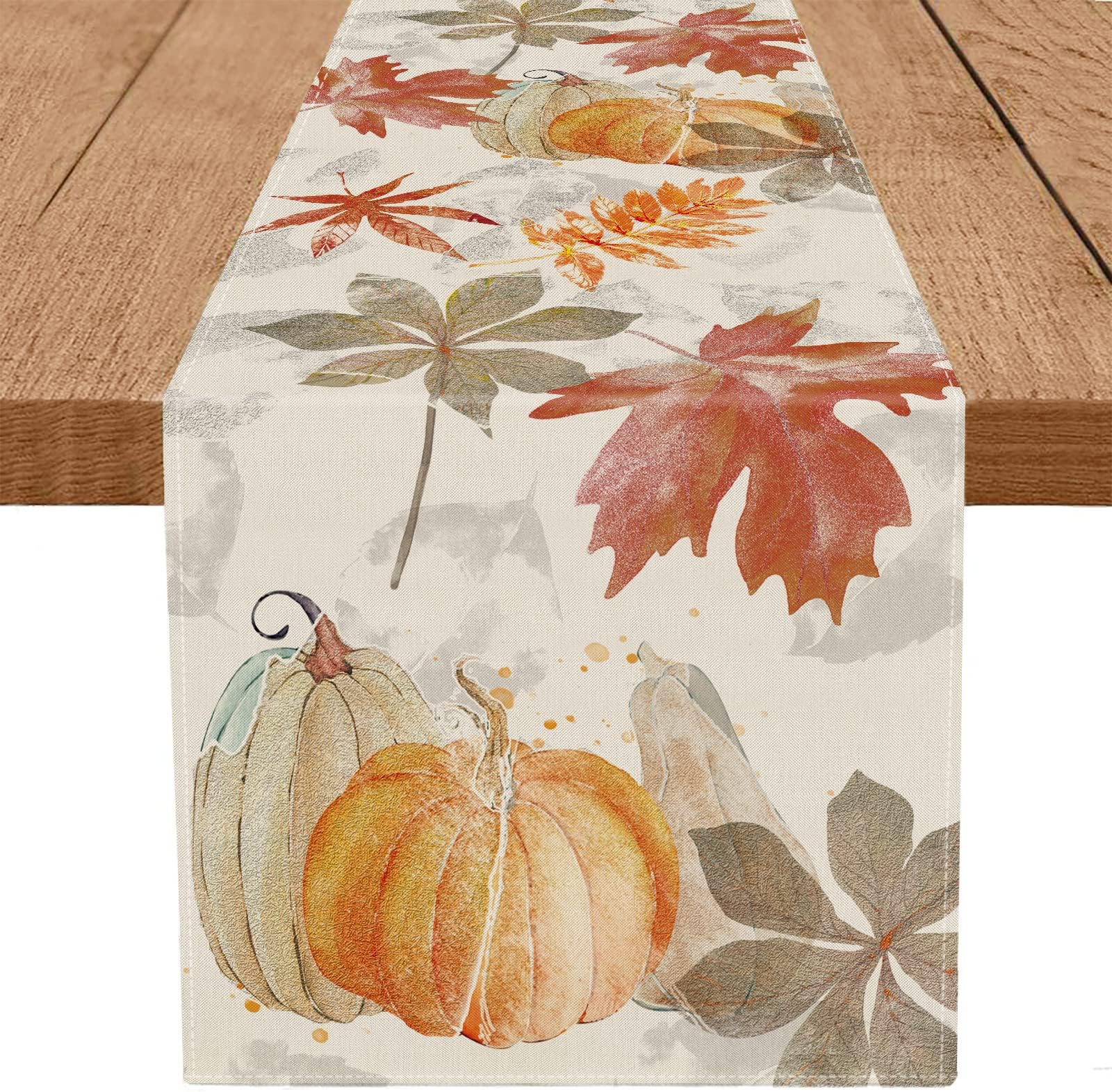 Amazon.com: Artoid Mode Pumpkin Leaves Grapes Wheat Thanksgiving Table ...
