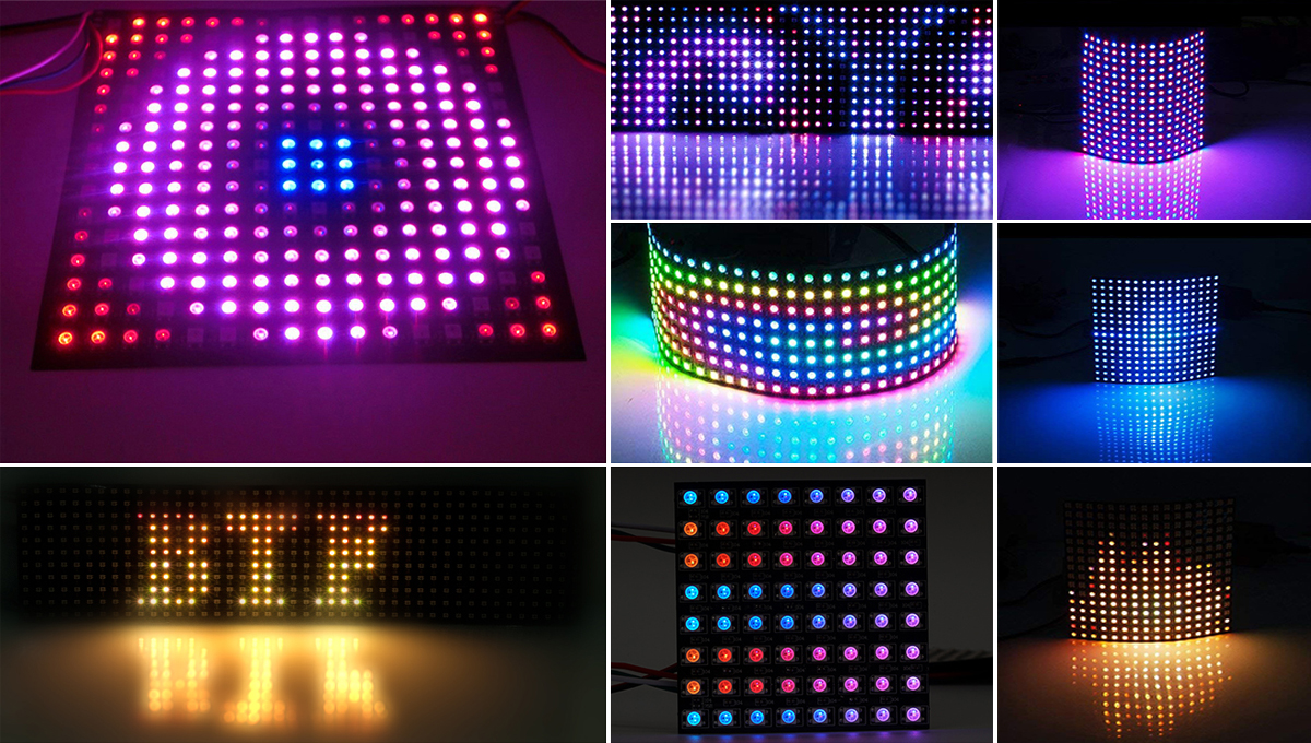 Watch WS2812B invidually addressable LED matrix on Amazon Live