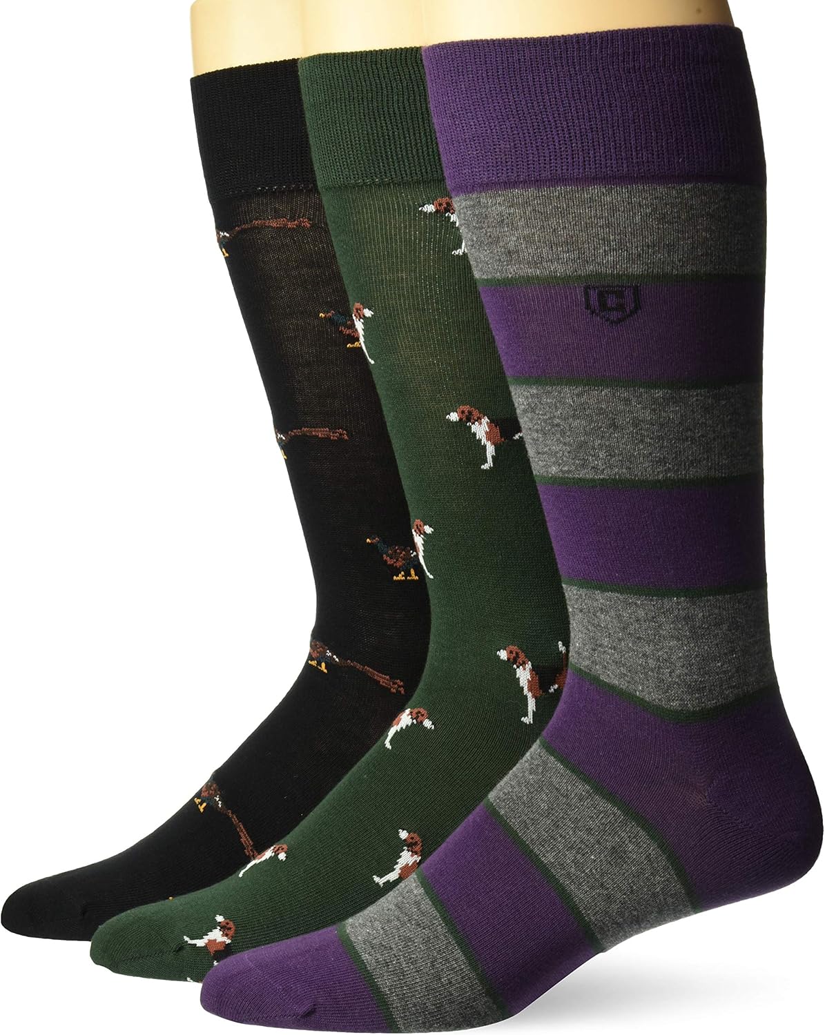 Chaps Men's Novelty Crew Socks (3 Pack), Green, Shoe Size: 6-12 ...