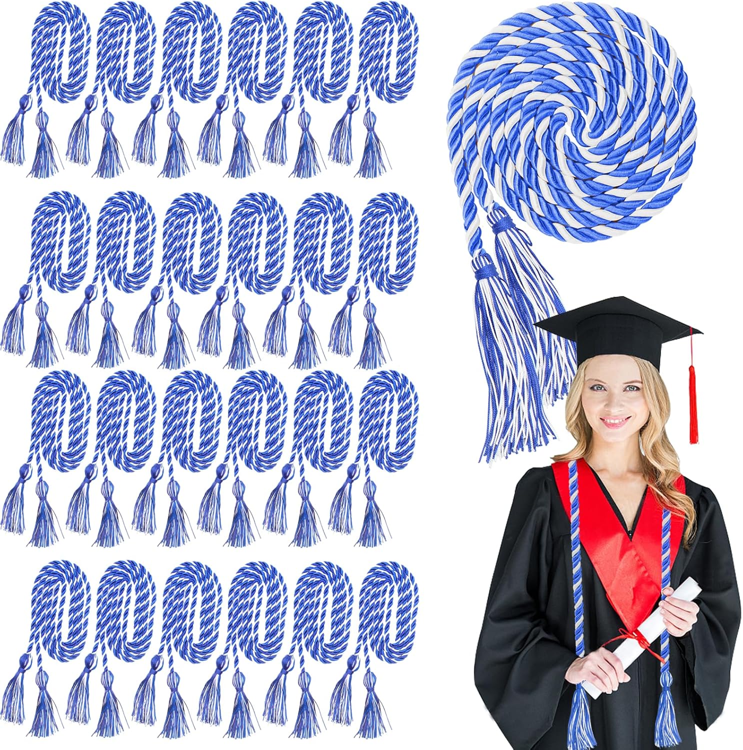 Amazon.com: 24 Pcs Graduation Honor Cord Rayon Braided Honor Cords,2026 ...
