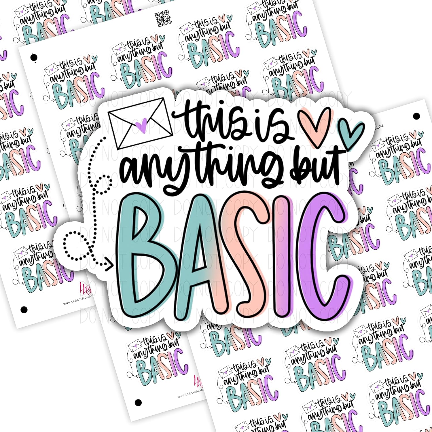 Amazon.com : This is Anything But Basic Sticker, Happy Mail Sticker ...