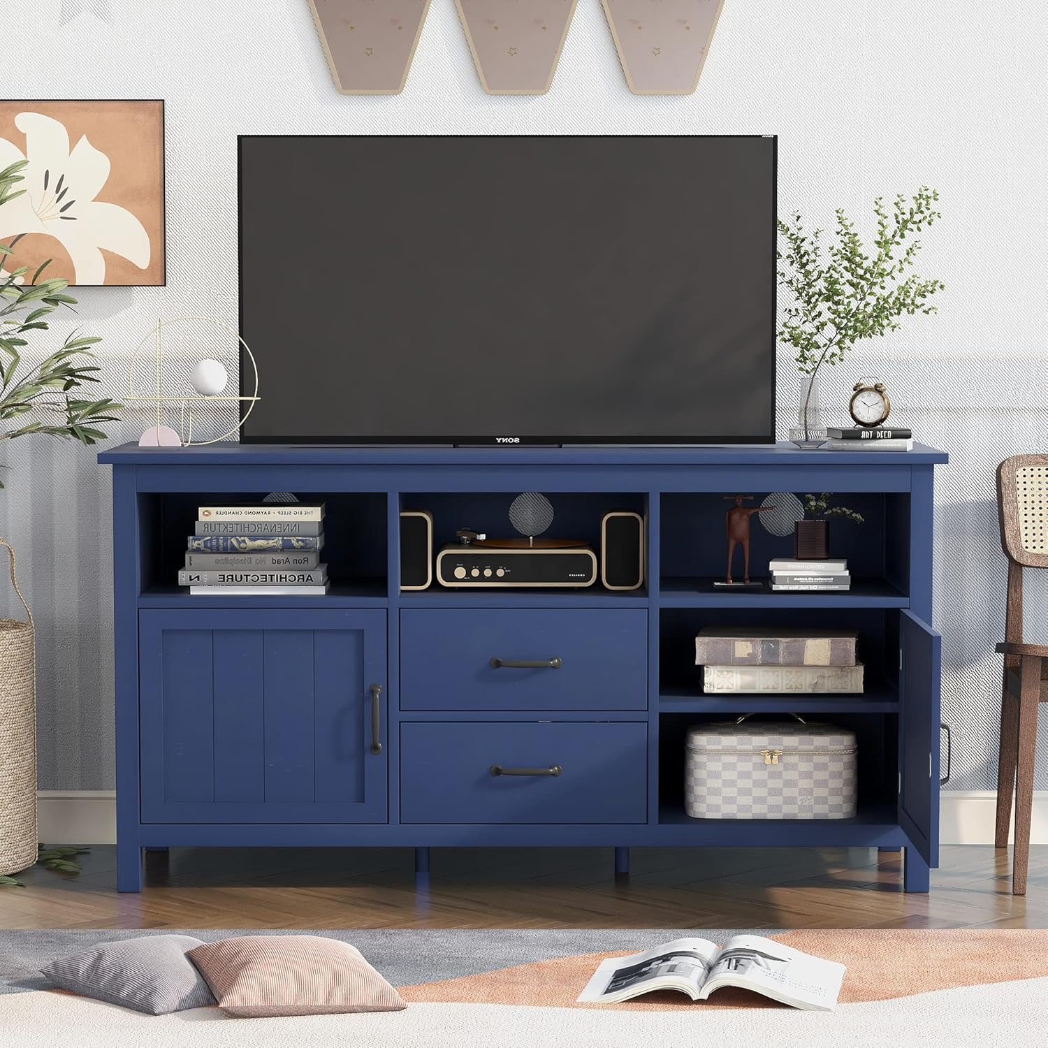Amazon.com: LUMISOL Wood TV Stand for TVs Up to 68", Modern ...