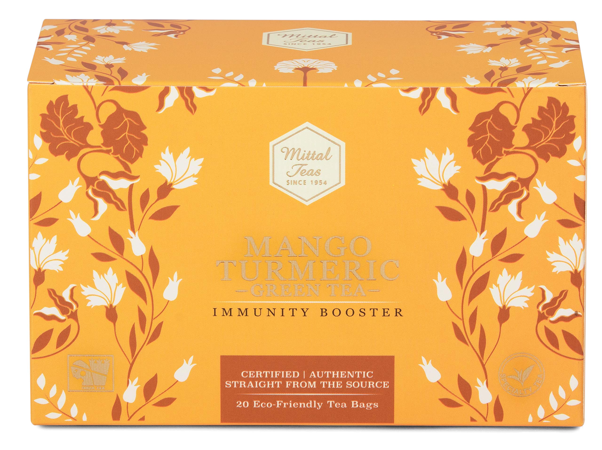Buy Mittal Teas Booster Mango Turmeric Green Tea | 20 Eco Friendly ...