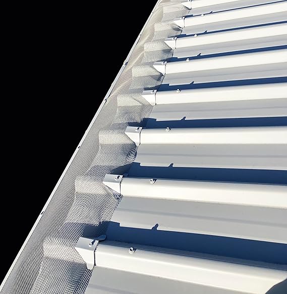 10m Aluminium Gutter Guard KIT Includes Fittings for TRIMDEK Roof ...