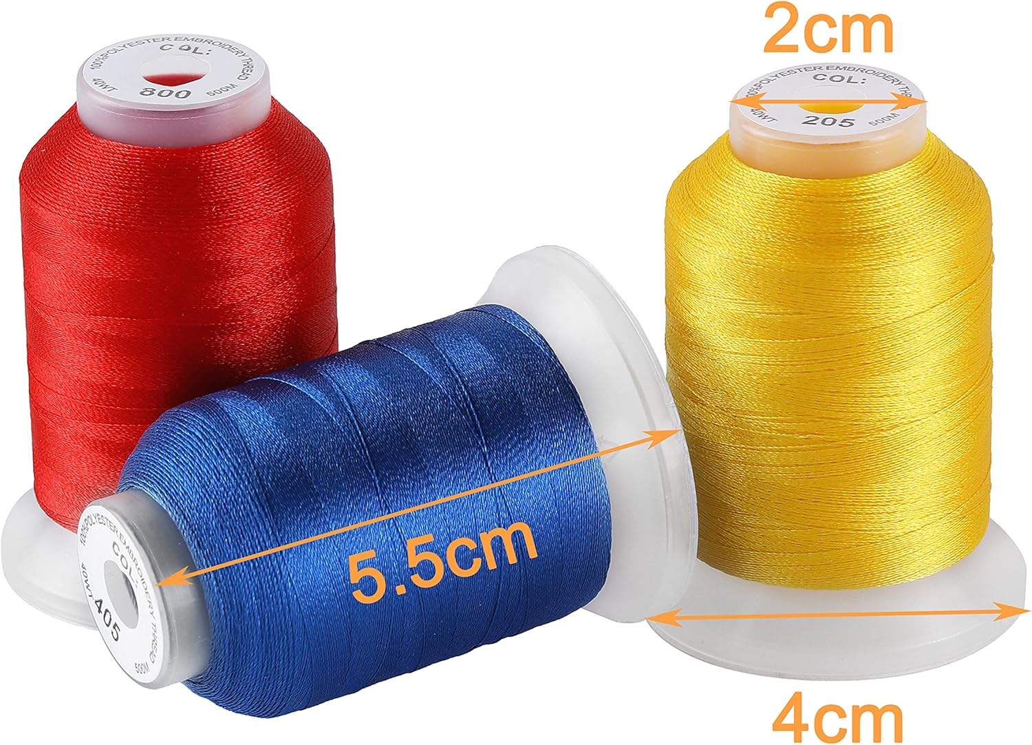 Buy New brothread 50 Spools Embroidery Machine Thread Kit Including 40 ...