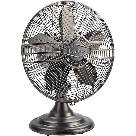 Amazon.com: Lasko Oscillating Table Top Fan, Portable, 3 Quiet Speeds ...