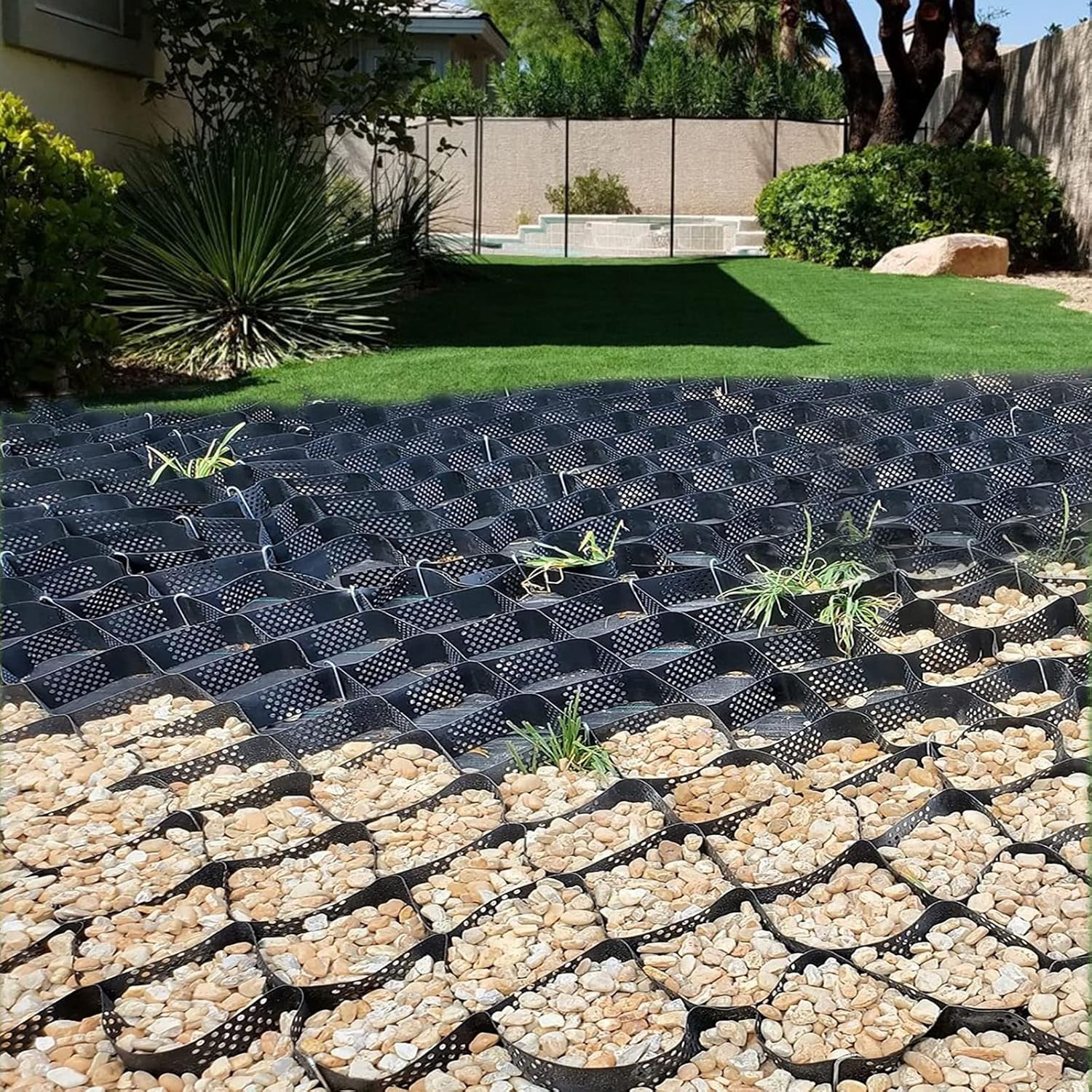 Amazon.com : MLYYJH Outdoor Garden Backyard Gravel Grids 2 Inch Tall ...