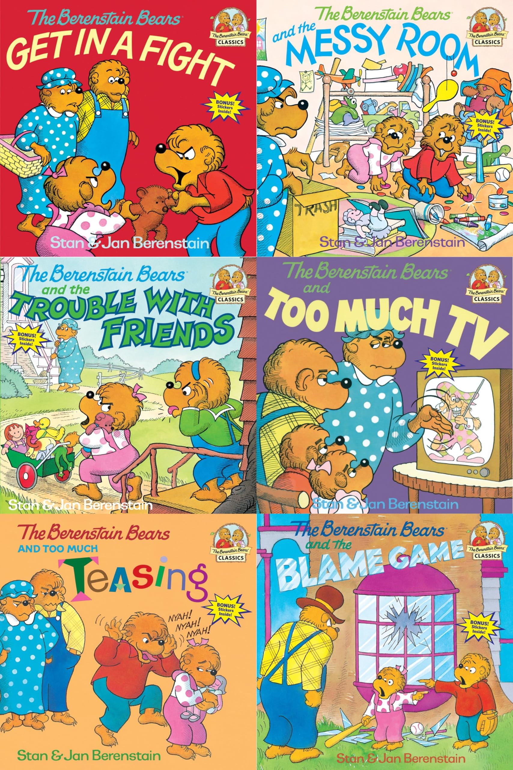 Berenstain Bears Set: Trouble with Friends / Berenstain Bears Too Much ...