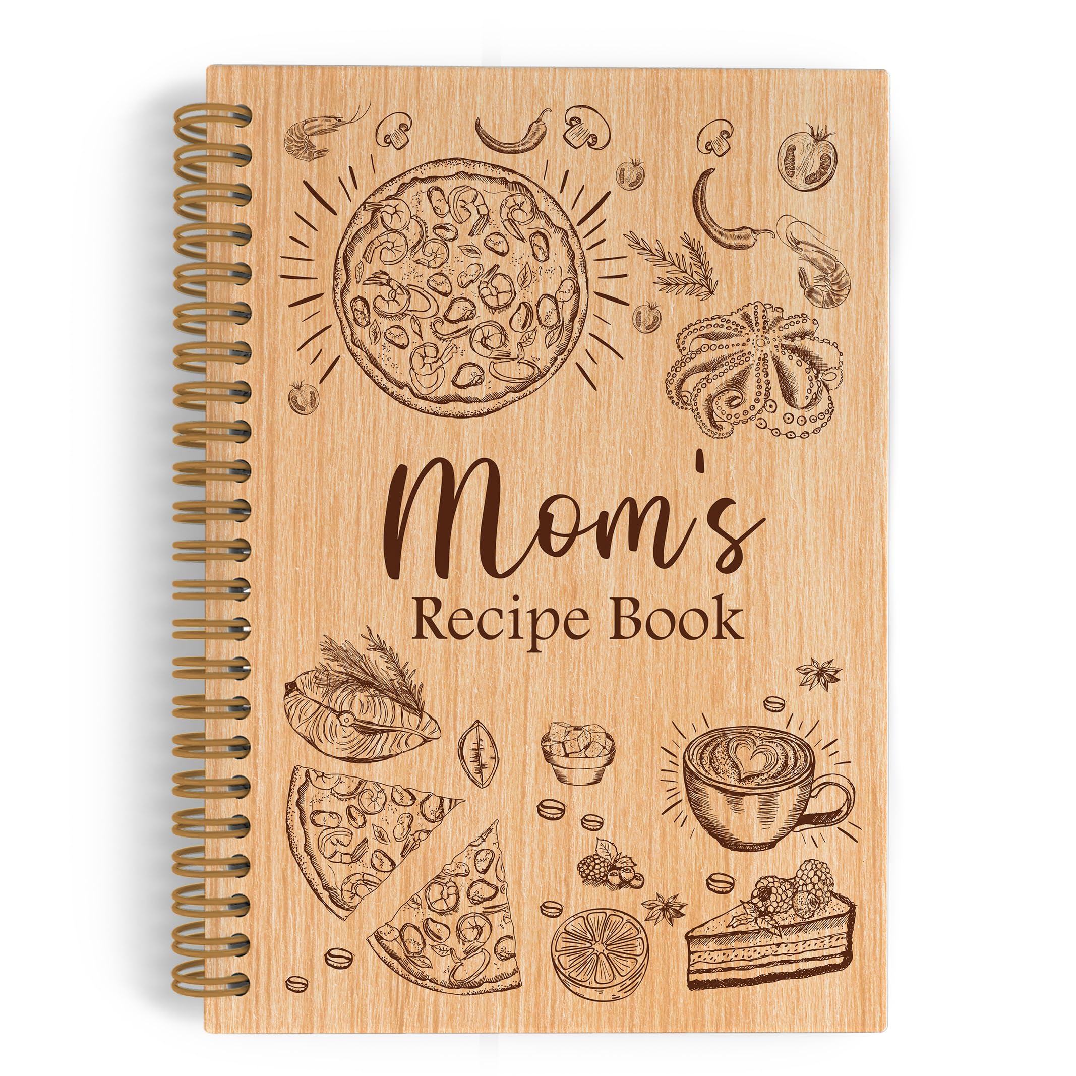 Amazon.com : QLMX Mom Gifts Spiral Notebook, Mom Recipe Lined Journal ...