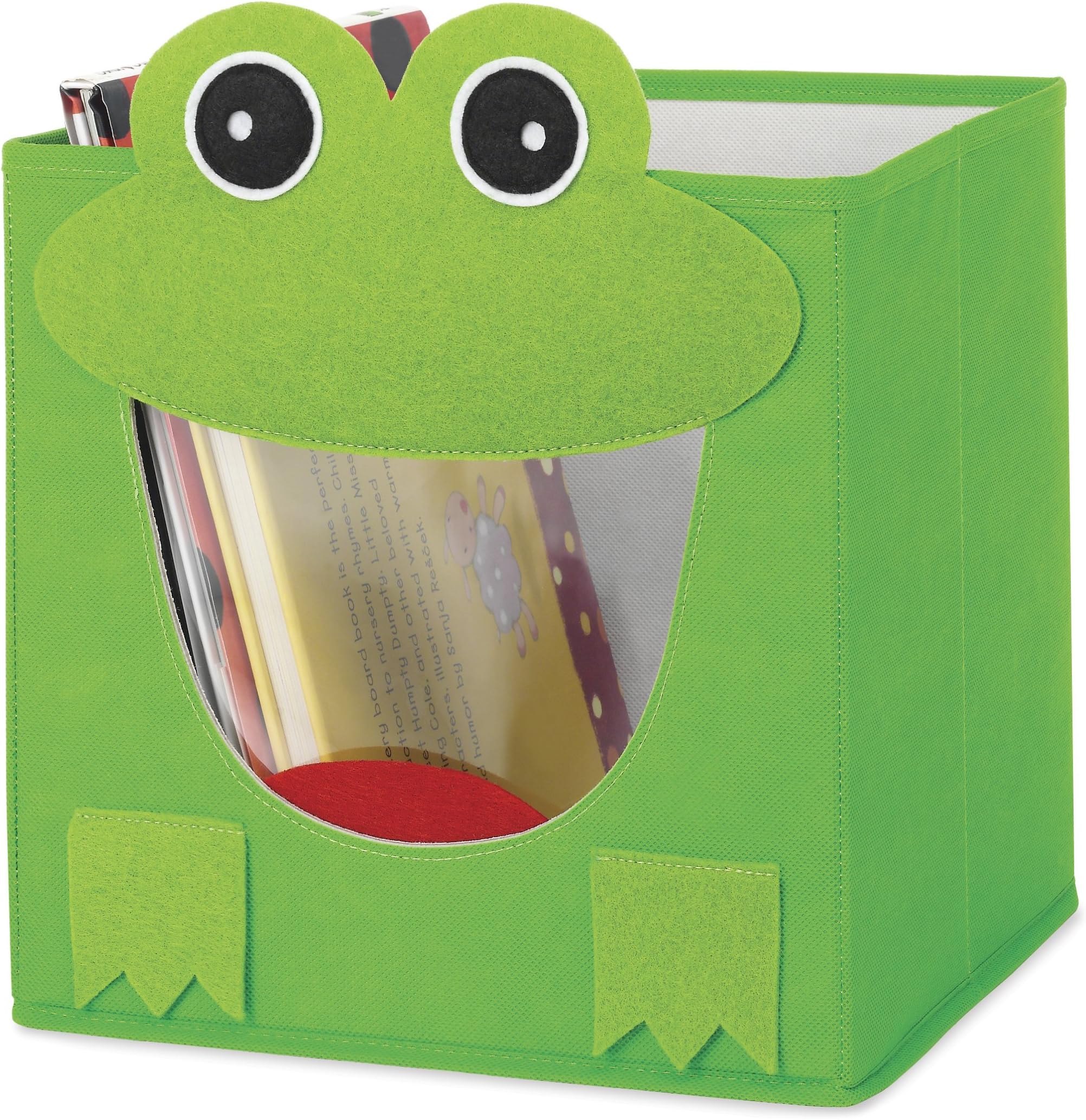 Amazon.com: Frog and Mushrooms Rectangle Storage Basket Collapsible ...