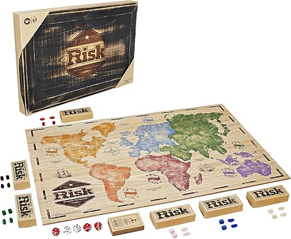 Hasbro- Risk Rustic, juego de estrategia grande en edición de madera ...
