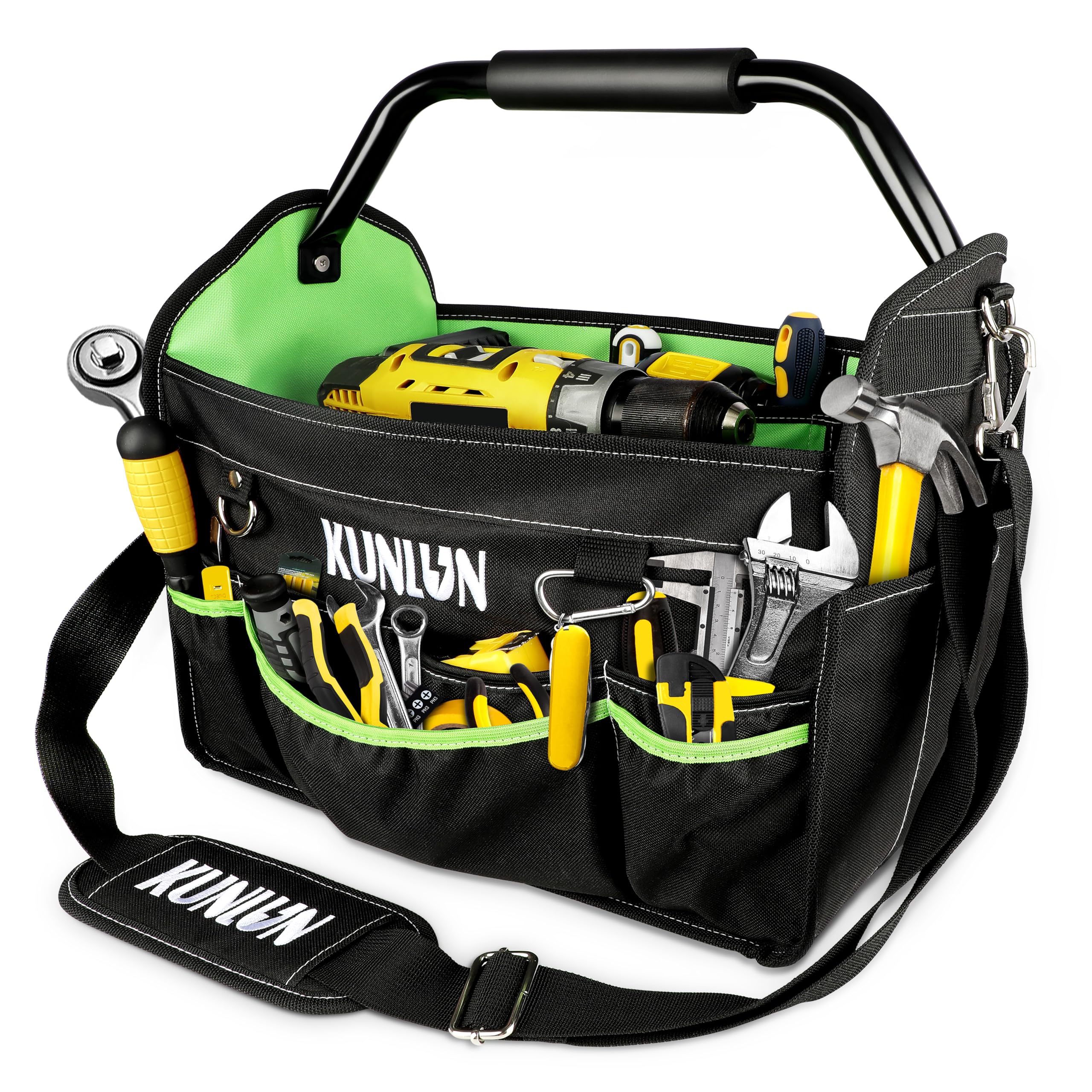 KUNLUN 17-Inch Open Top Tool Bag, Electrician Tool Bag, Tool Tote Bag ...