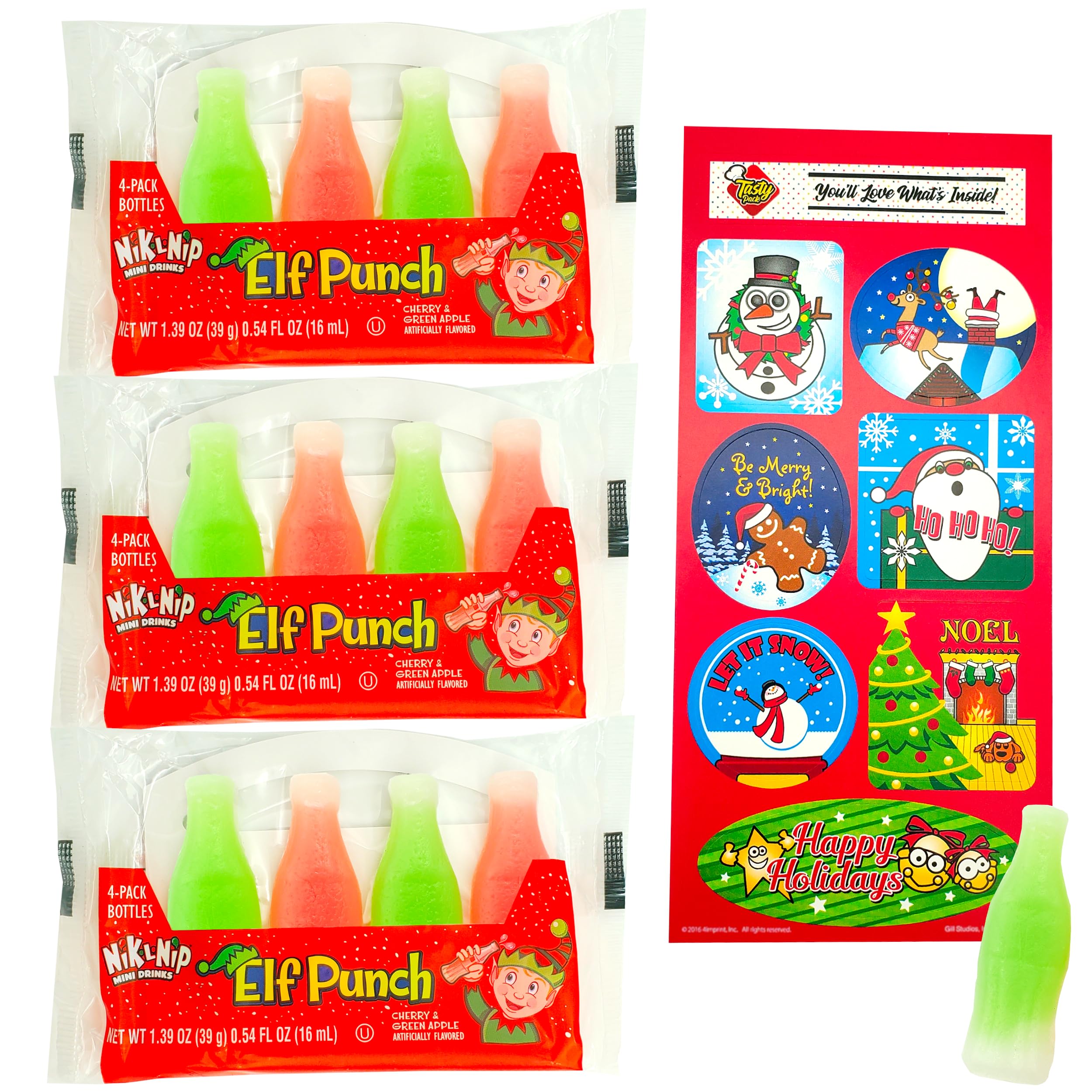 Amazon.com: Holiday Elf Punch Wax Bottle Mini Drinks Candy Cherry ...