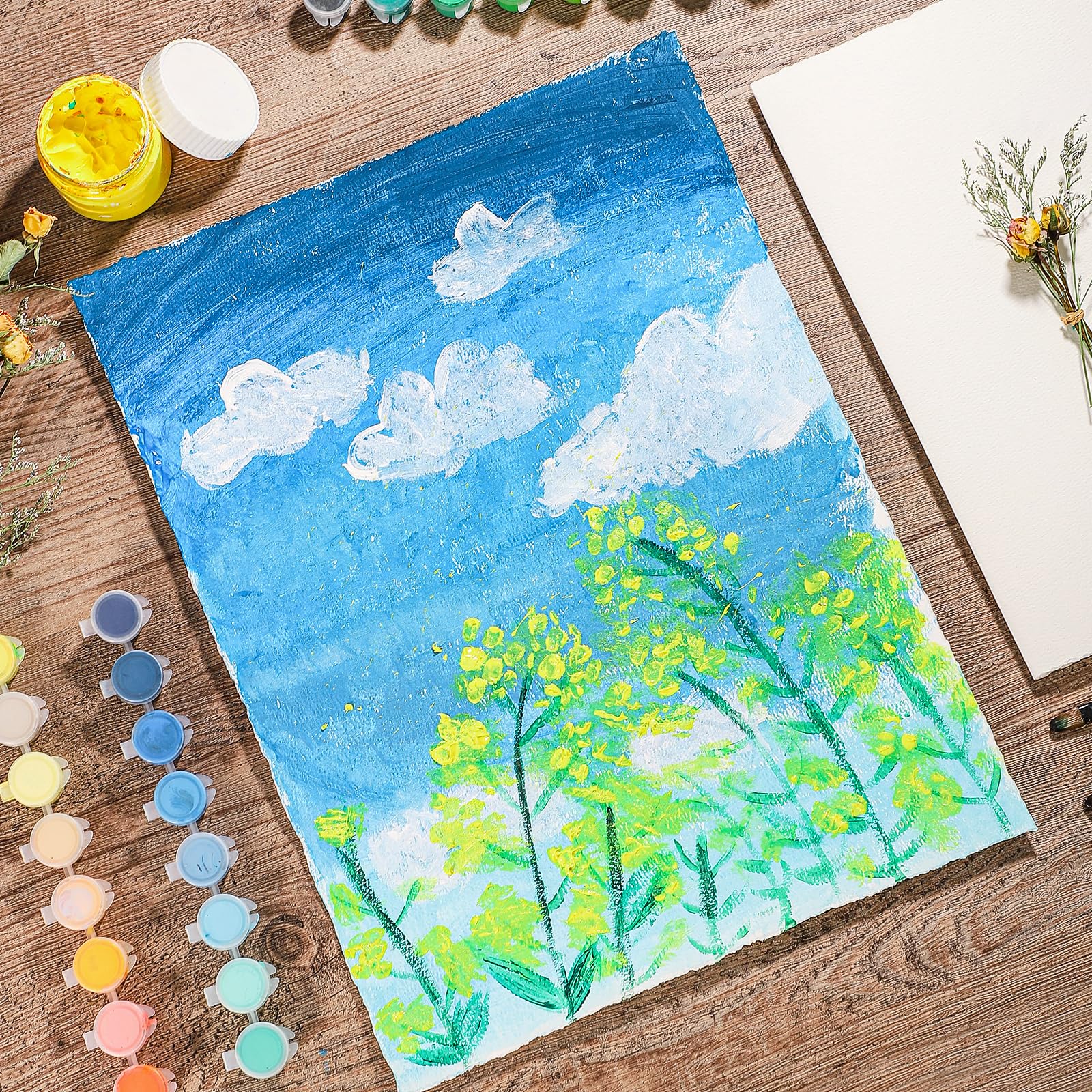 Snapklik.com : 25 Sheets Watercolor Paper 300gsm 12 X 16inch Deckled ...