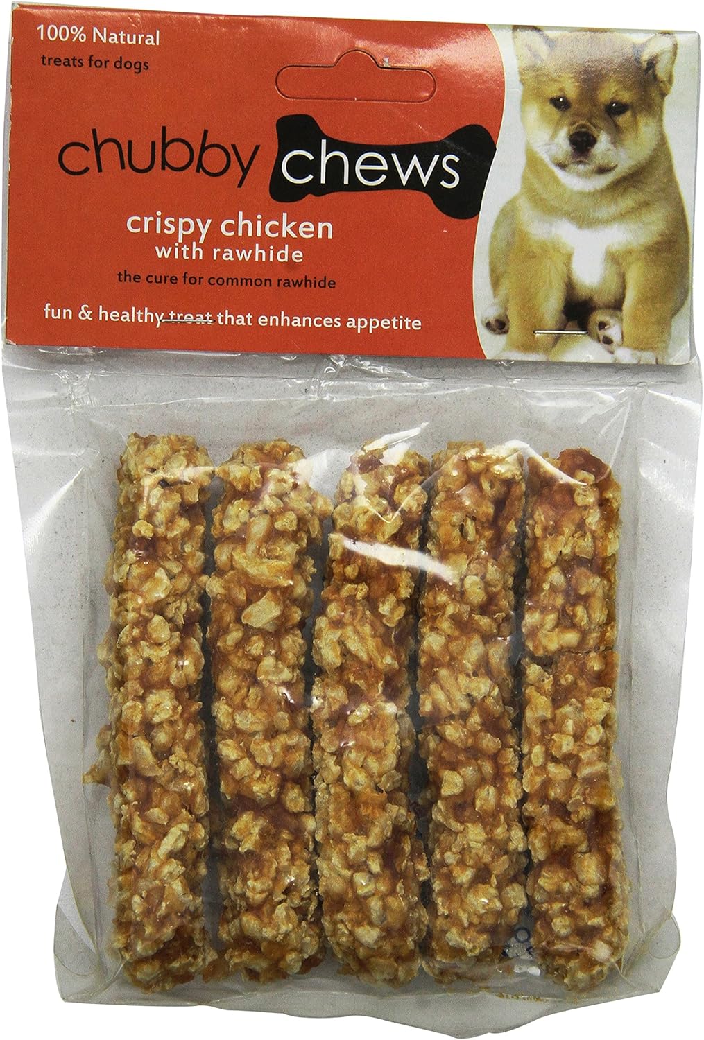 Amazon.com : Chubby Chews Rawhide And Real Crispy Chicken Treats, 4 ...