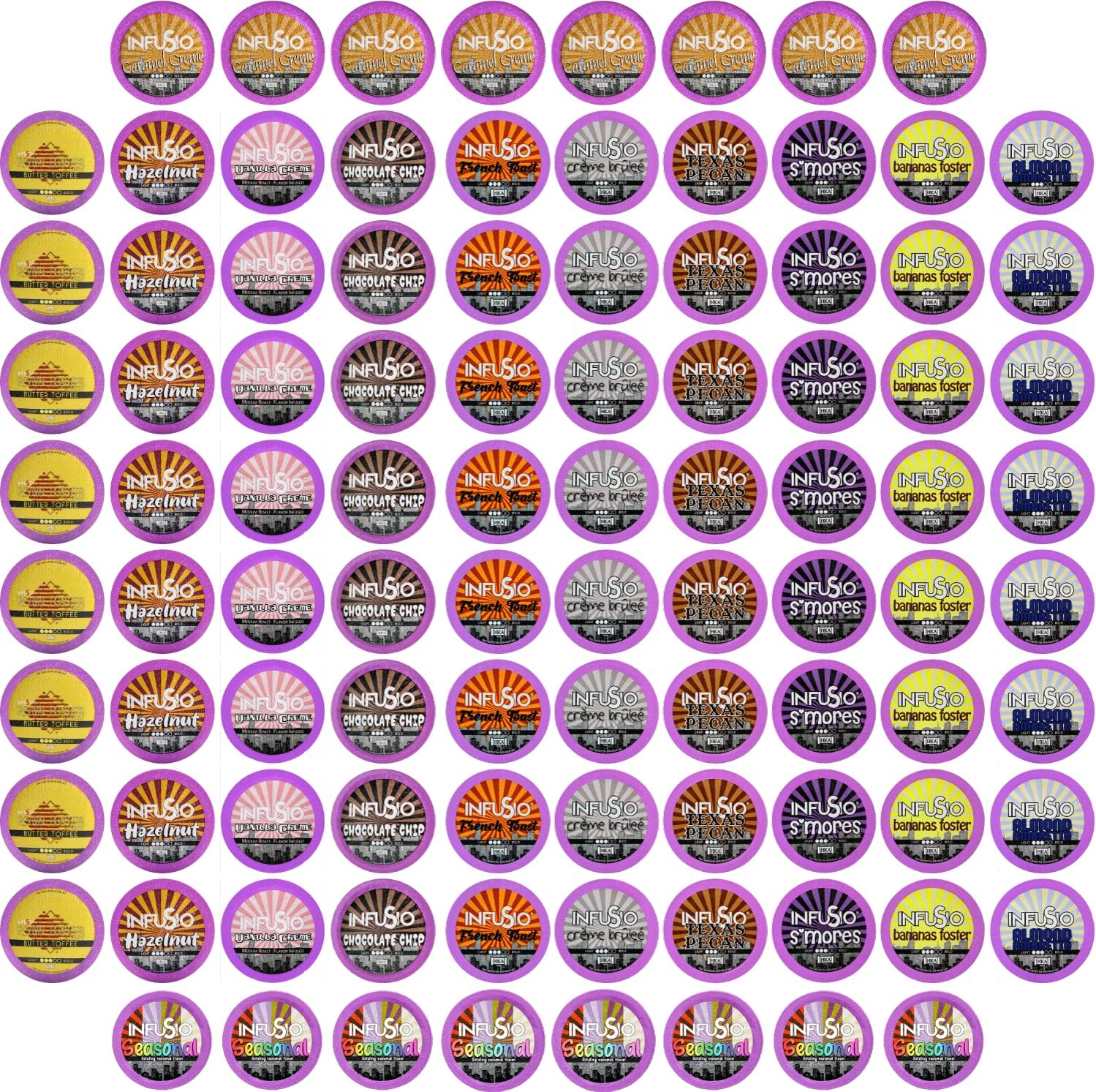 Amazon.com: 96 Count Flavored coffee Variety Pack (12 Flavored Blends ...