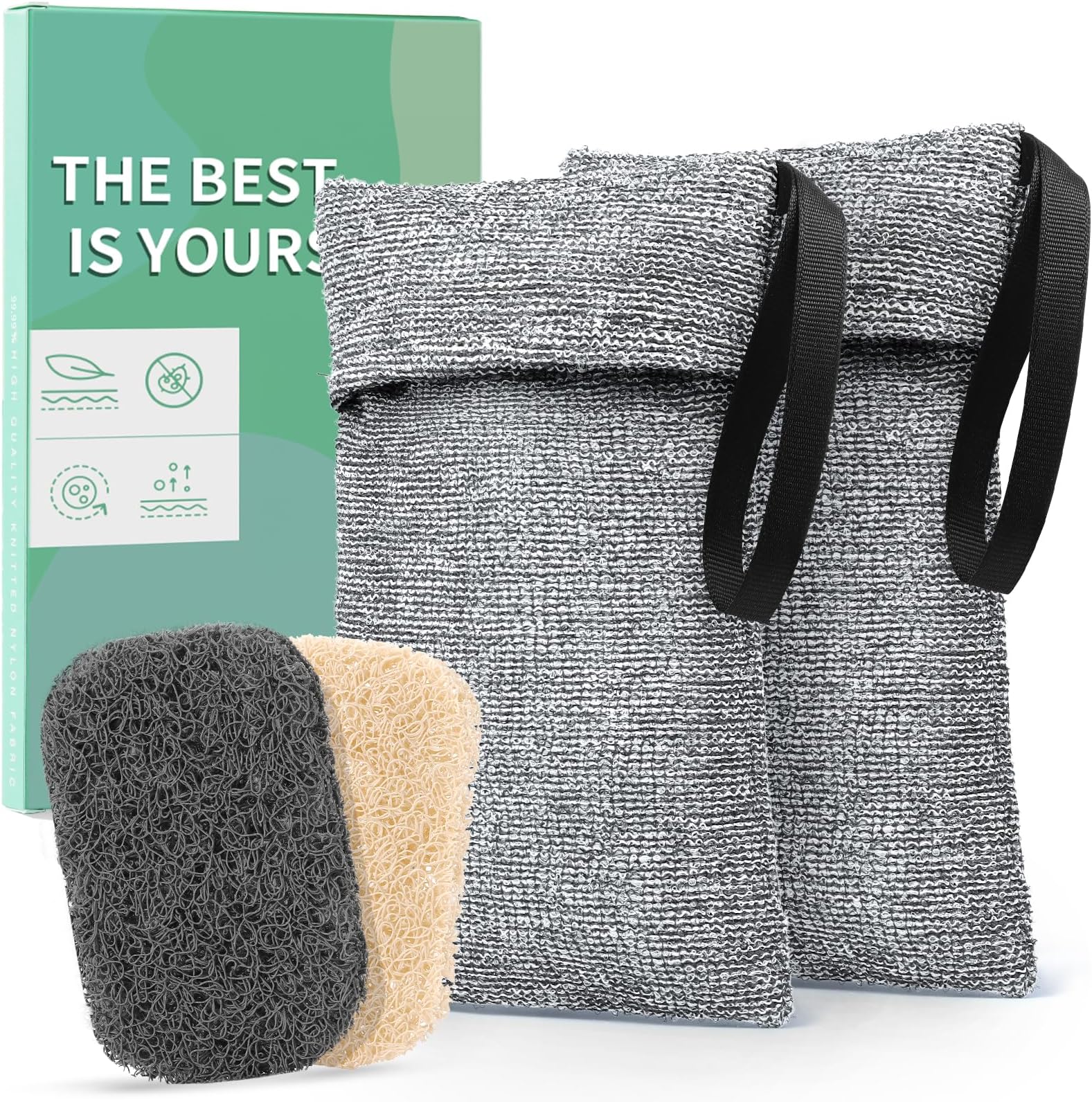 Amazon.com: 3 Pieces Soap Bags for Soap Bars, Exfoliating Soap Saver ...