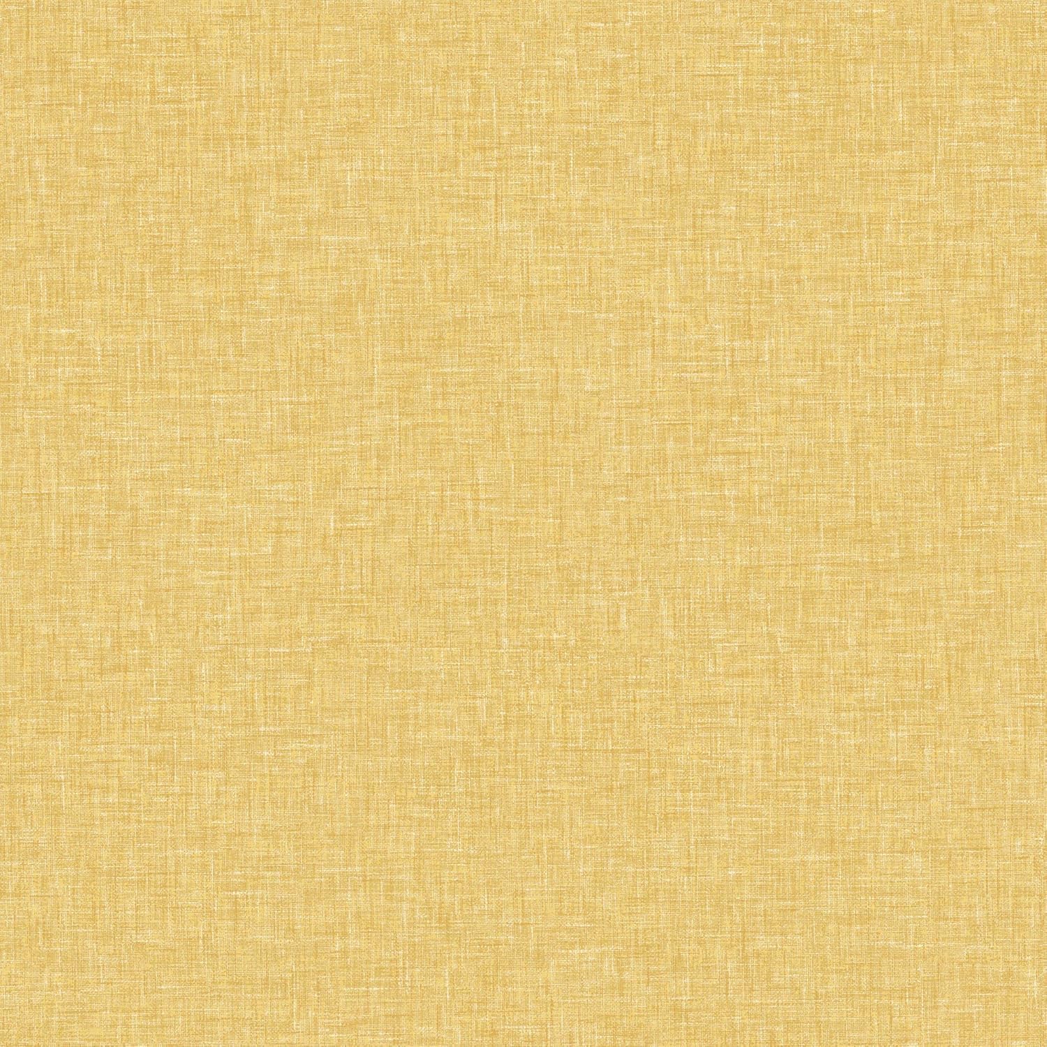 Arthouse Mustard Yellow Textured Linen Wallpaper - Subtle Sheen Bounces ...