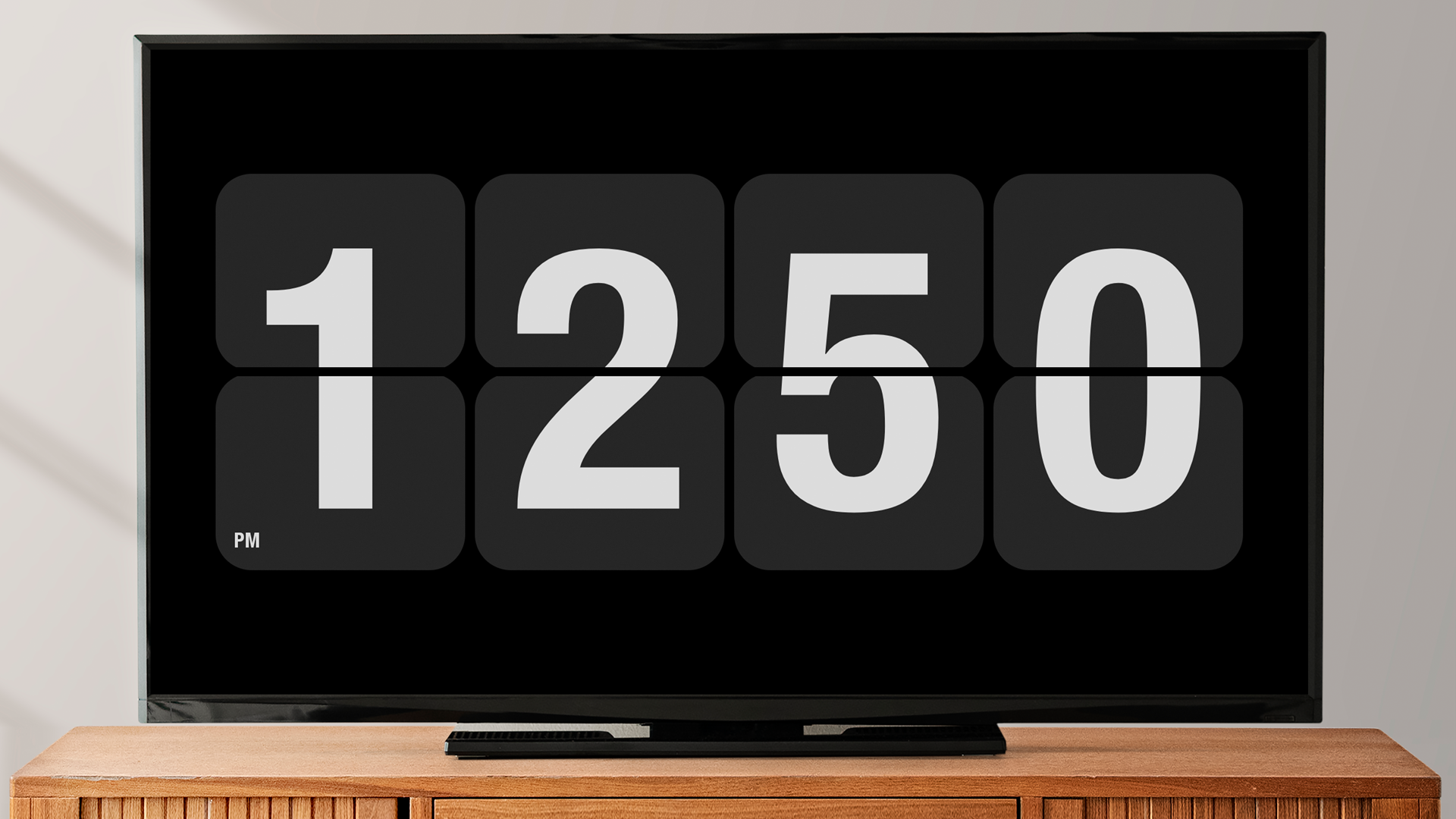 Flip Clock Screensaver: Minimal Desktop Flip Clock, Digital Clock, TV ...