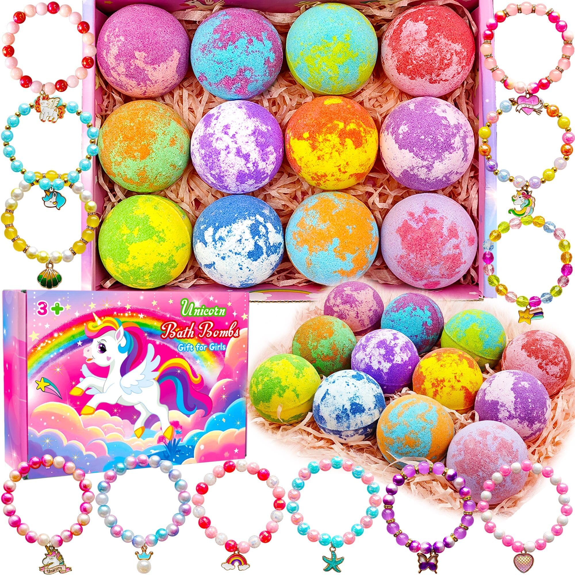 Amazon.com : Unicorn Bath Bombs for Girls Kids with Toys Surprise ...