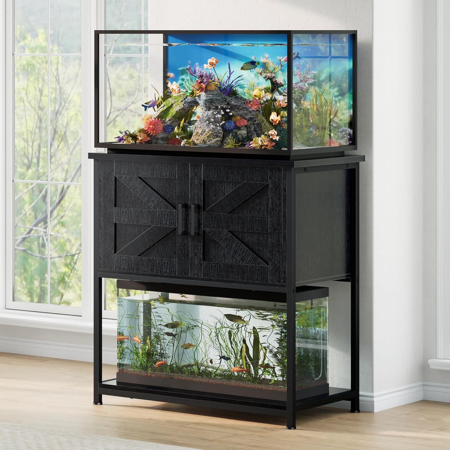 Amazon.com: Hylemoros 20 Gallon Fish Tank Stand with Storage Cabinet ...