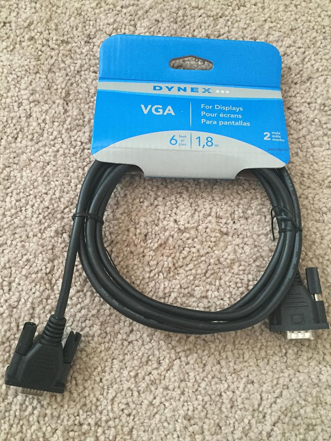 Amazon.com: Dynex VGA 6'/1.8m PC Monitor Replacement Cable DX-C102111 ...
