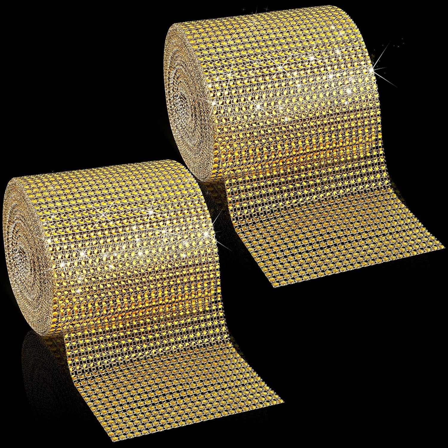 Amazon.com: 20 Yards Bling Diamond Mesh Ribbon Rhinestone Mesh Ribbon ...