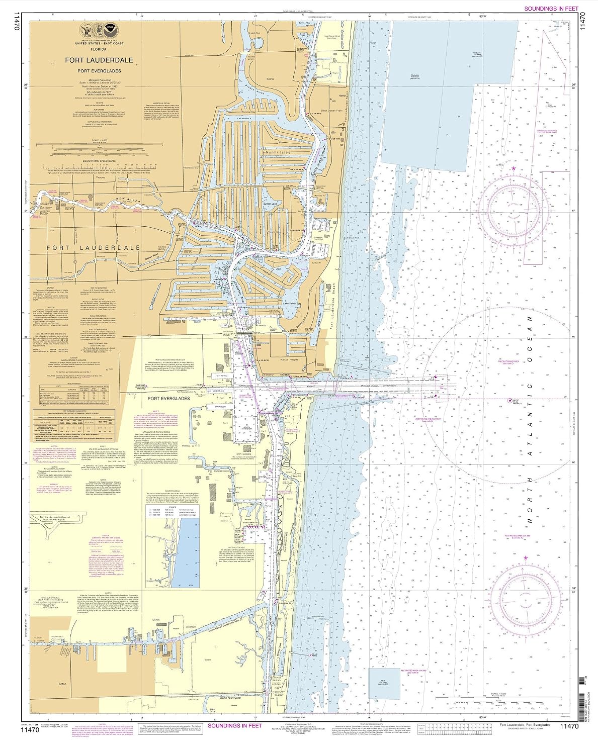 Amazon.com: NOAA Chart 11470: Fort Lauderdale Port Everglades ...