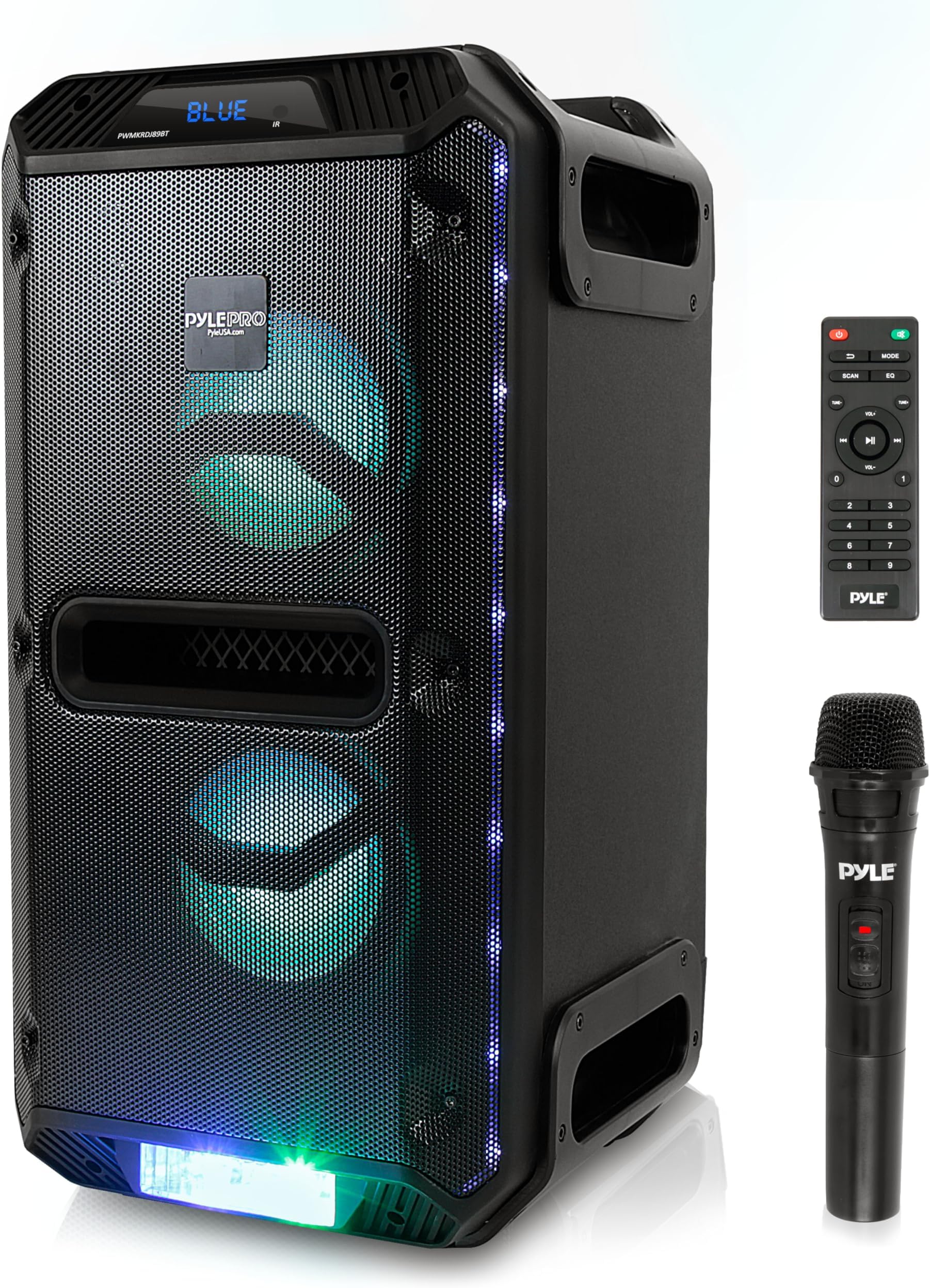 Amazon.com: Pyle Portable 500W PA Speaker System - Outdoor Wireless ...